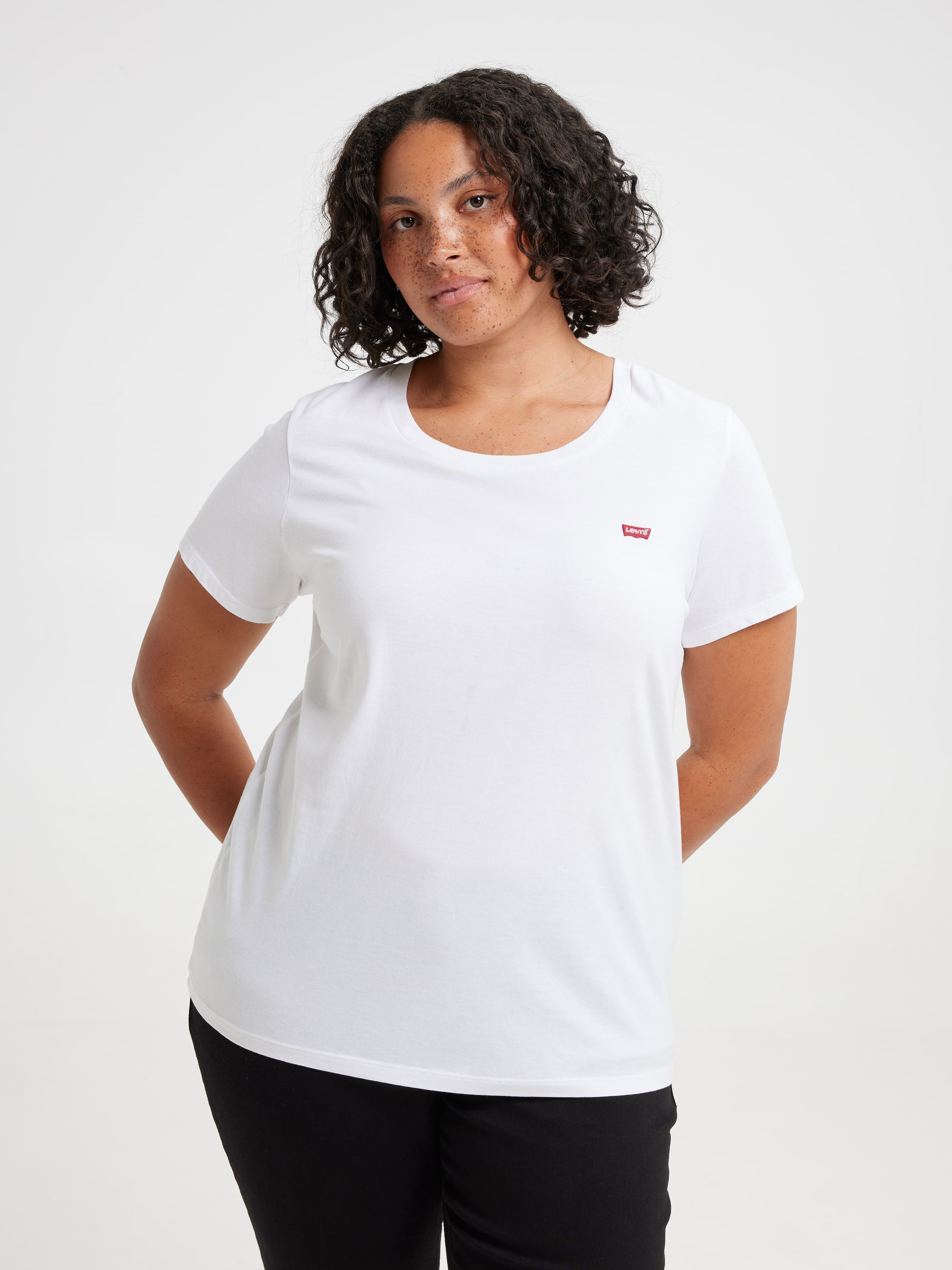 Curve Perfect Hm Tee In White - Just Jeans Online