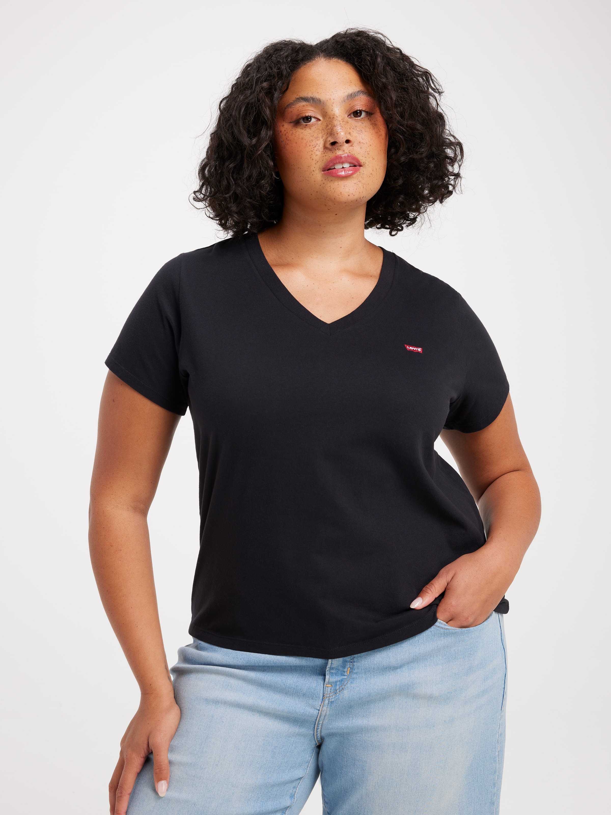 Curve Perfect Tee In Caviar - Just Jeans Online