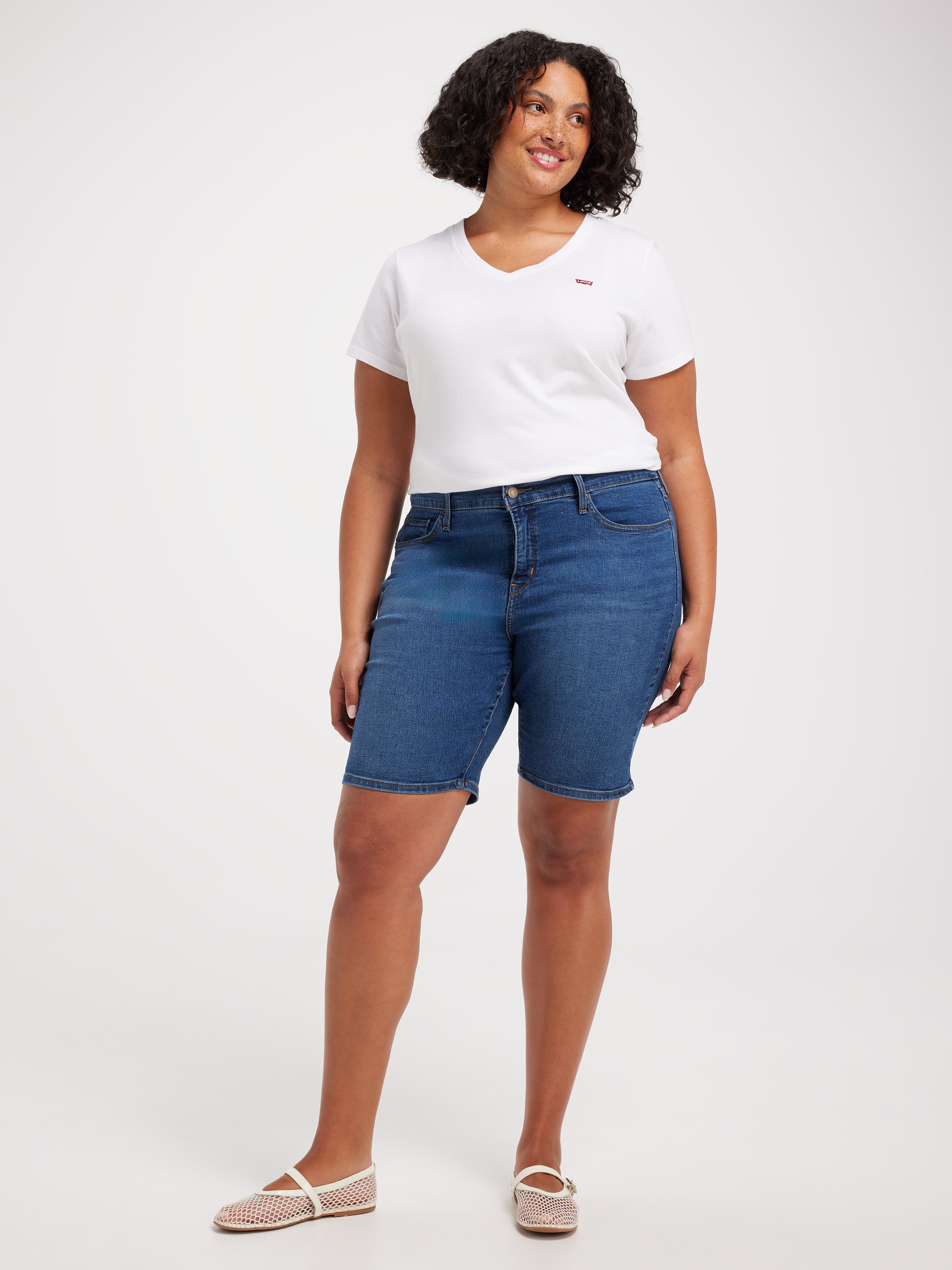 Curve Shaping Bermuda In Clever Girl - Just Jeans Online