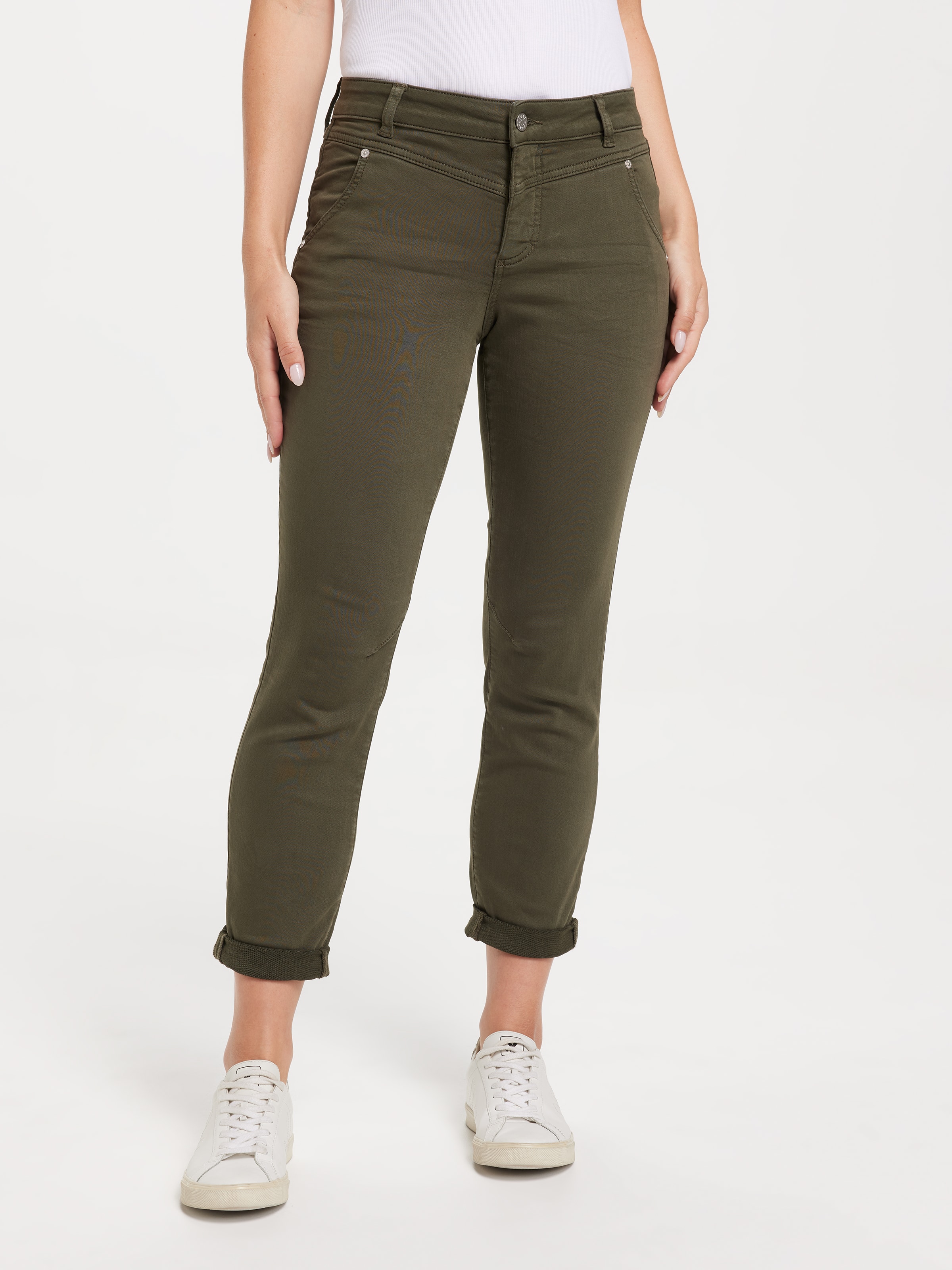 Amaze Yoke Front Boyfriend Jean Rich Khaki - Just Jeans Online