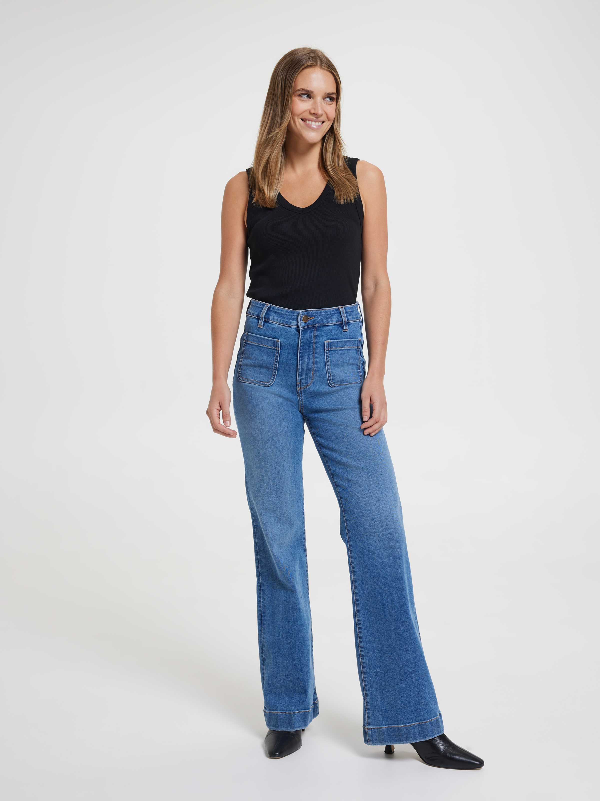 Reformed High Rise Slim Wide Jean - Just Jeans Online