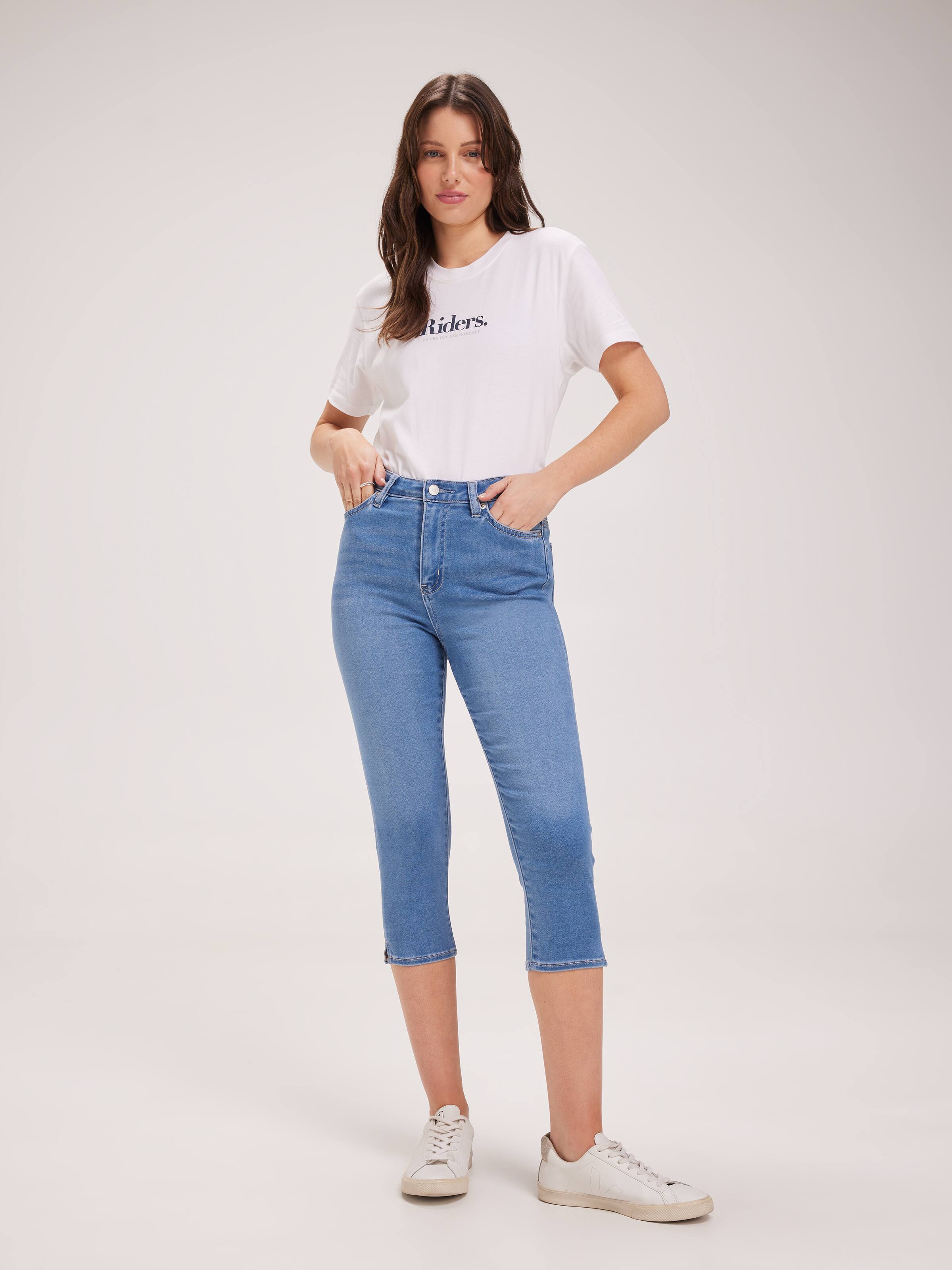 Hi Crop Jean In Blue Sunrise - Just Jeans Online