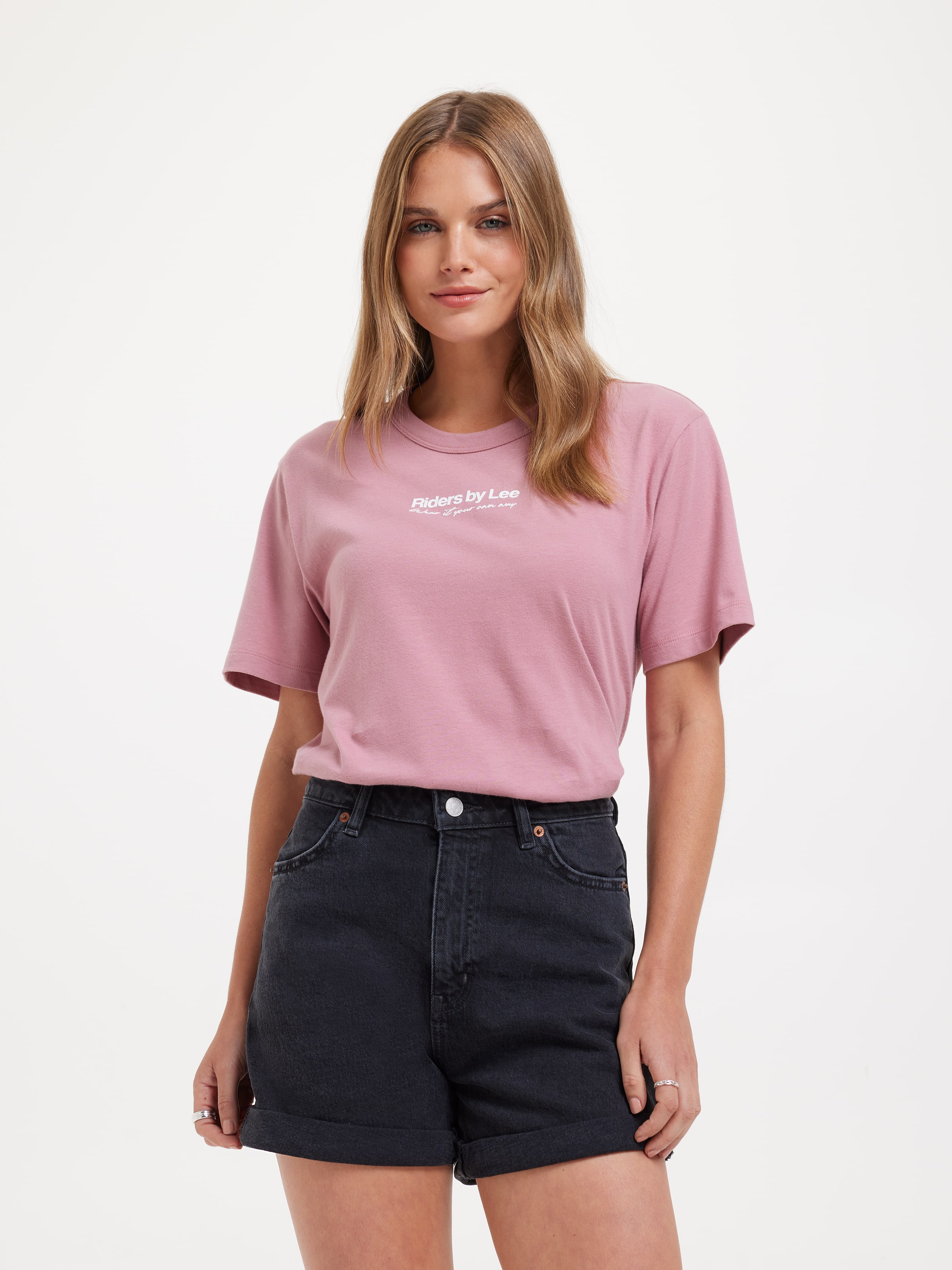Girlfriend Short In Charred Black - Just Jeans Online