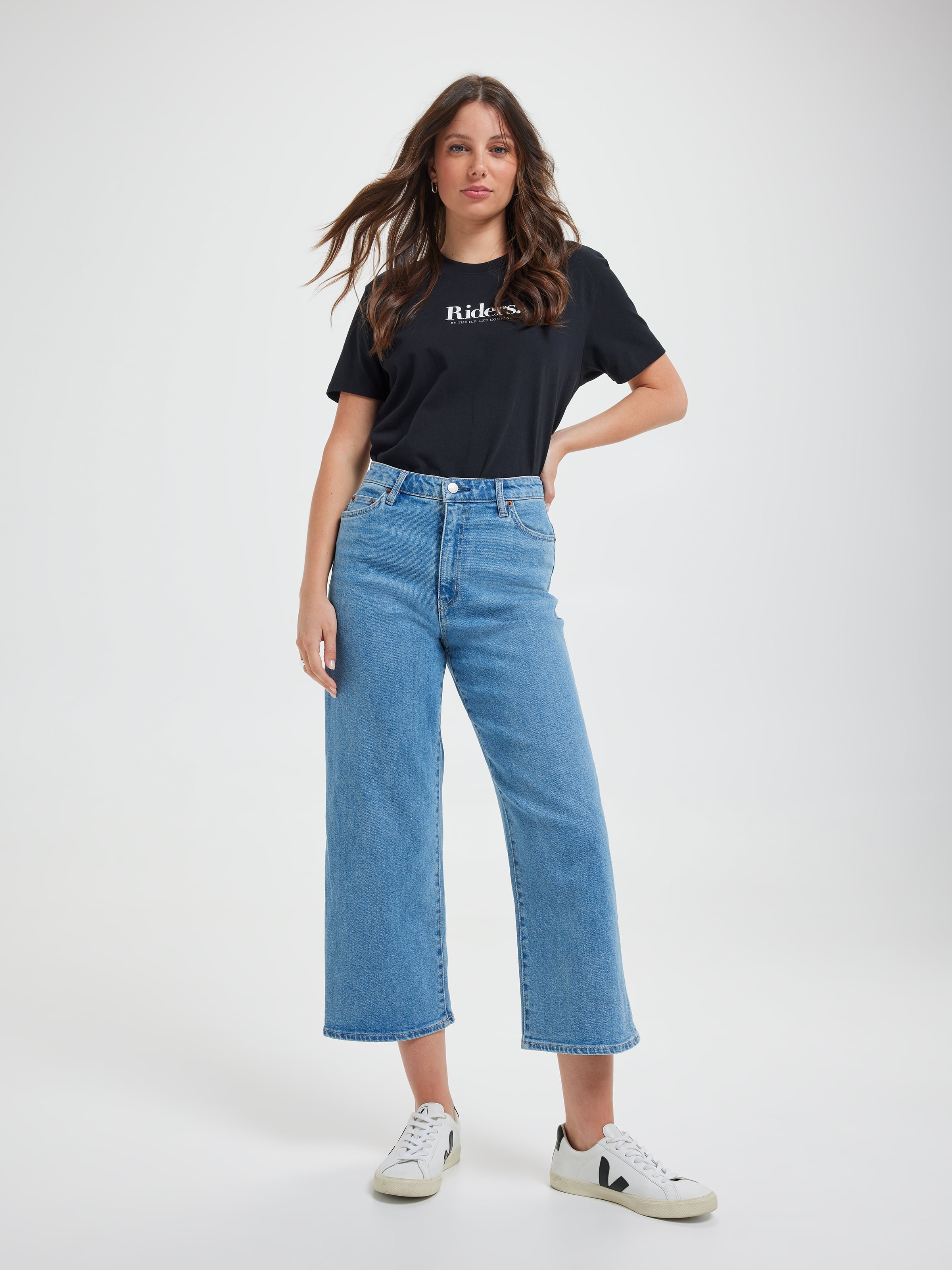 Hi Wide Crop Jean In Indigo Dream Denim - Just Jeans Online