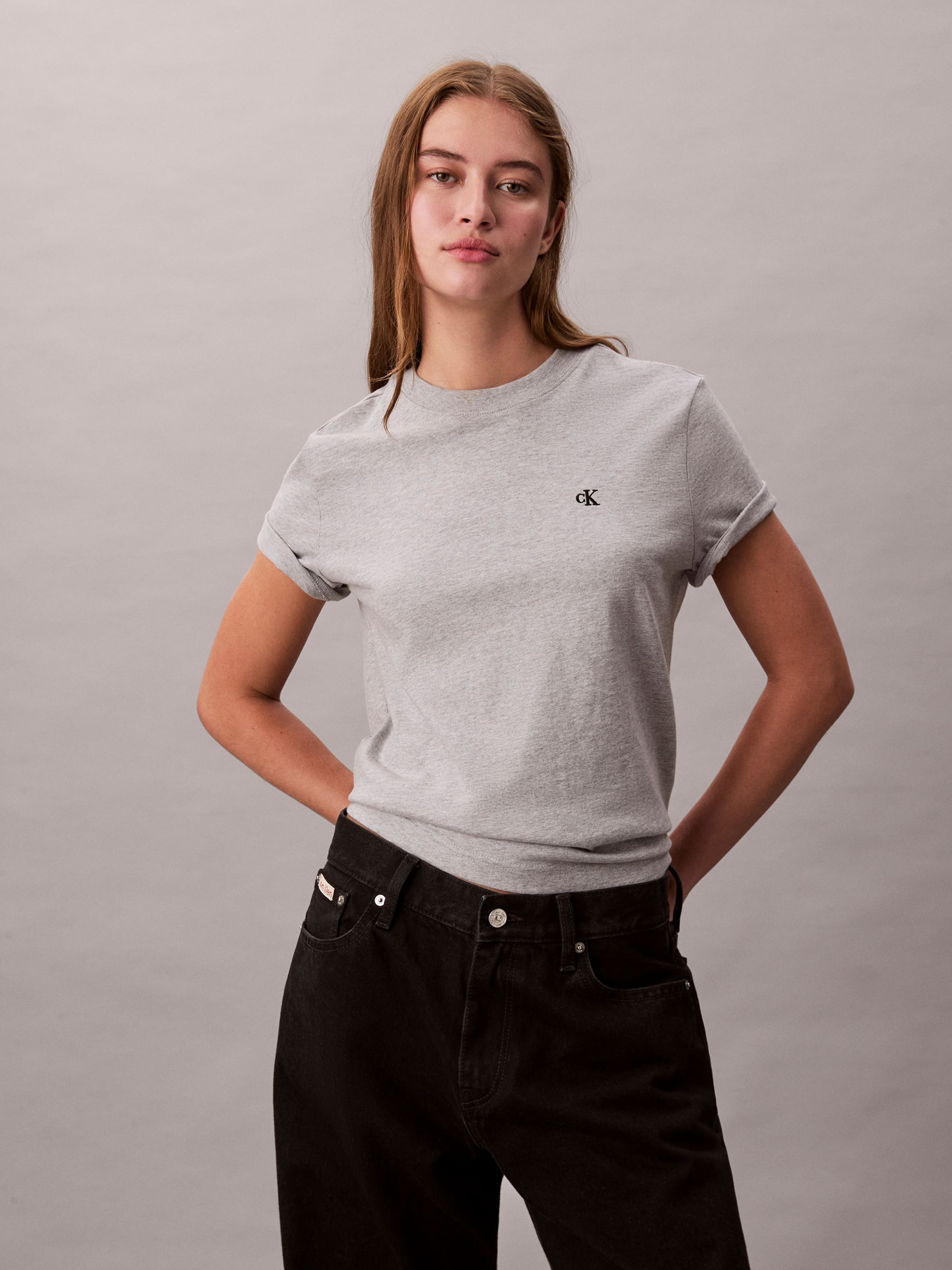 Archive Logo Tee In Heroic Gray Heather - Just Jeans Online