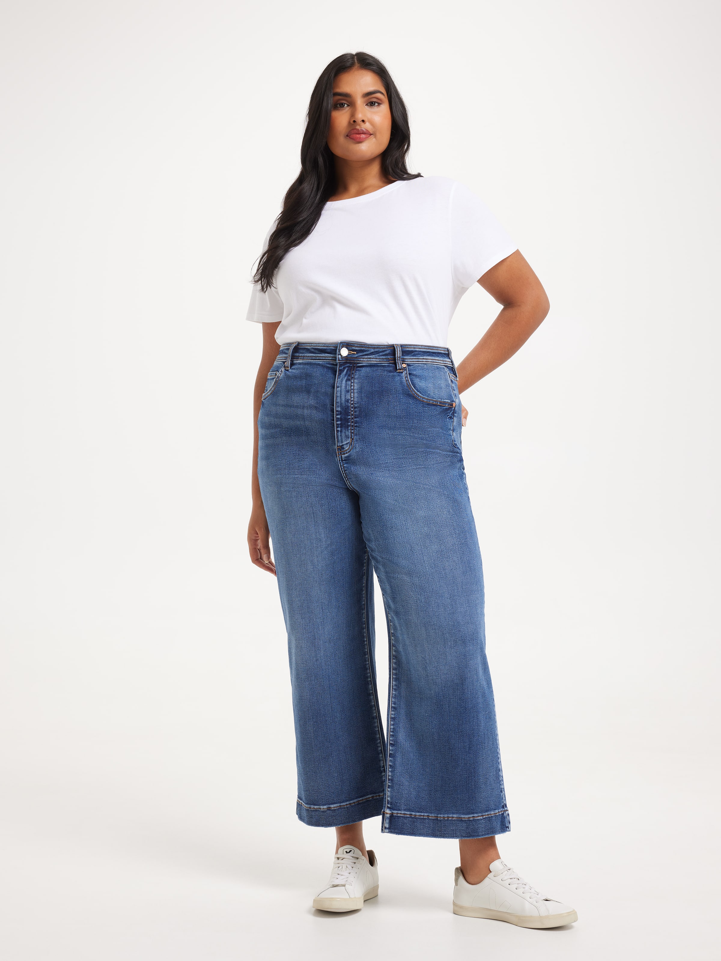 Curve Amaze High Rise 5 Pocket Wide Ankle - Just Jeans Online