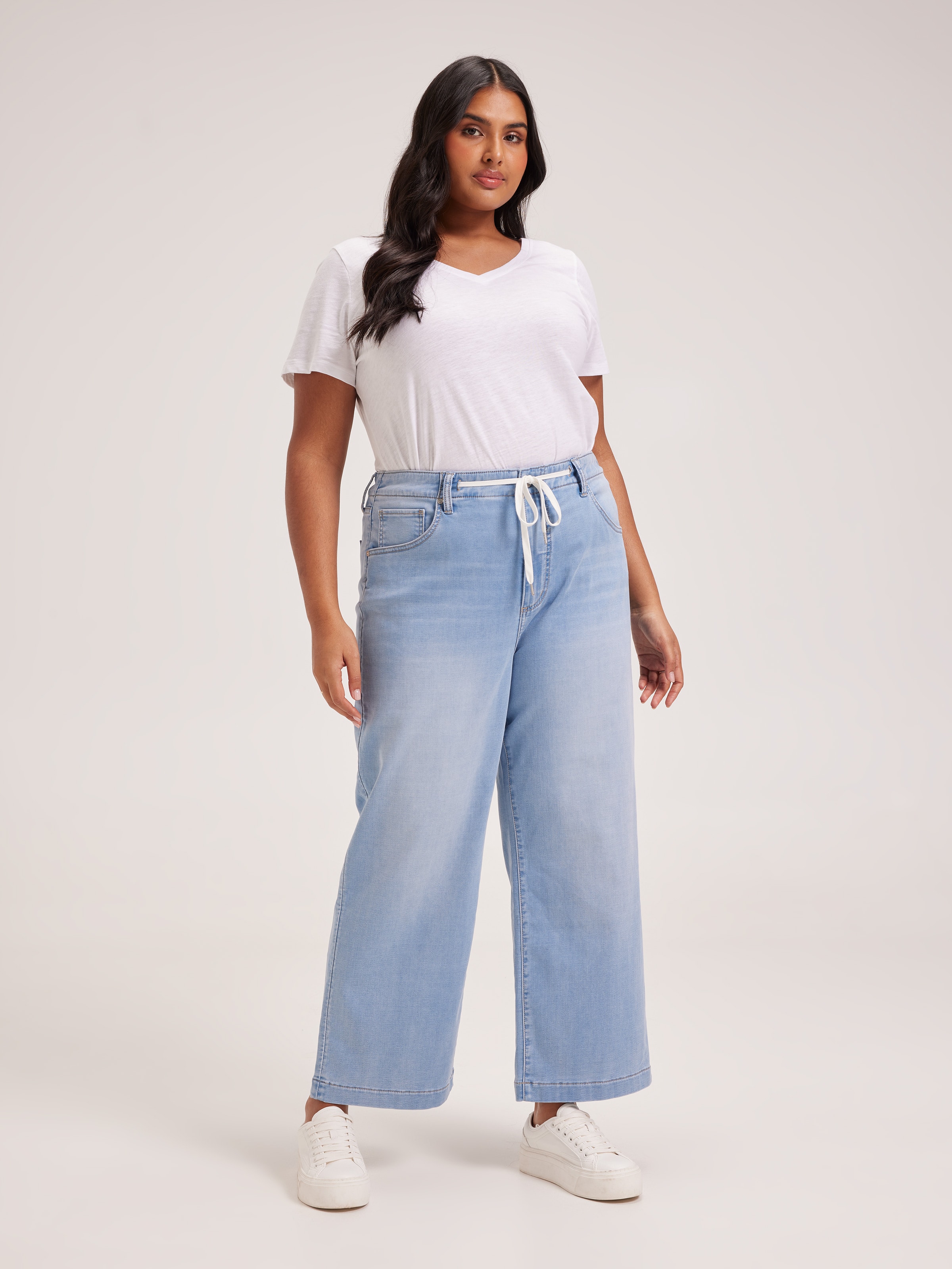 Curve Amaze Vacay Wide Leg Ankle - Just Jeans Online