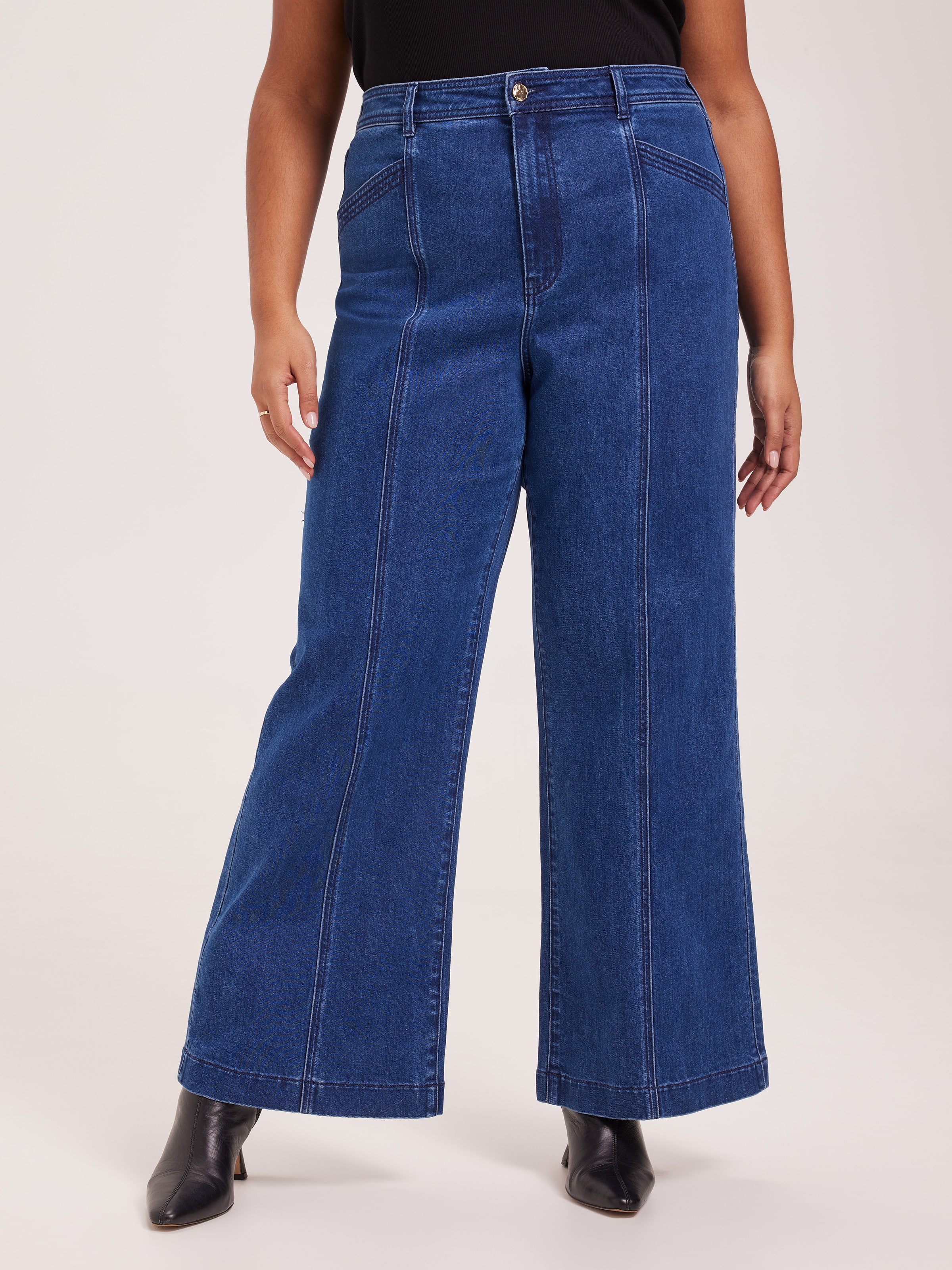Curve Super Seam Front Wide Leg Jean - Just Jeans Online