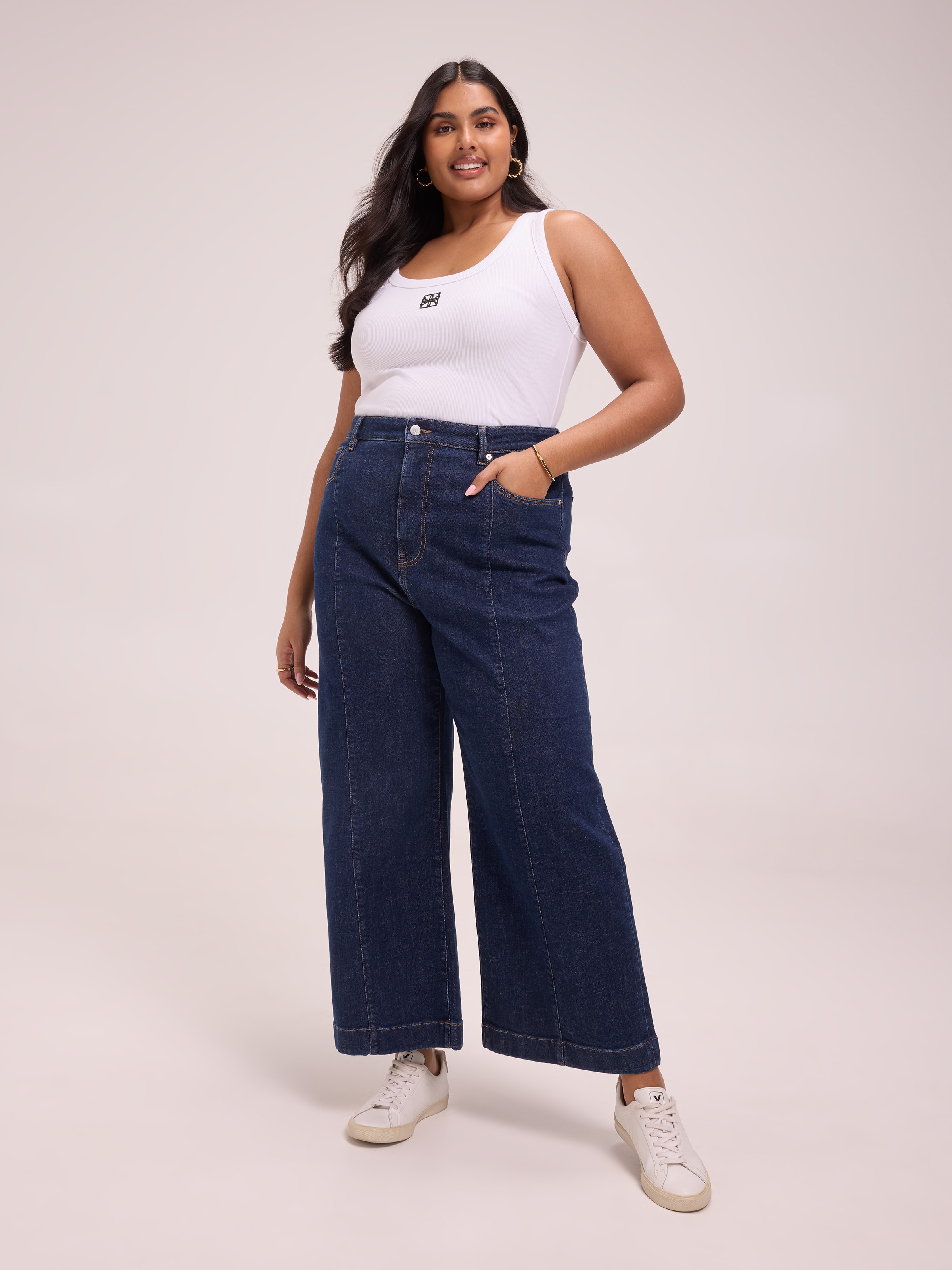 Curve Originals High Rise Wide Leg Crop Jean - Just Jeans Online