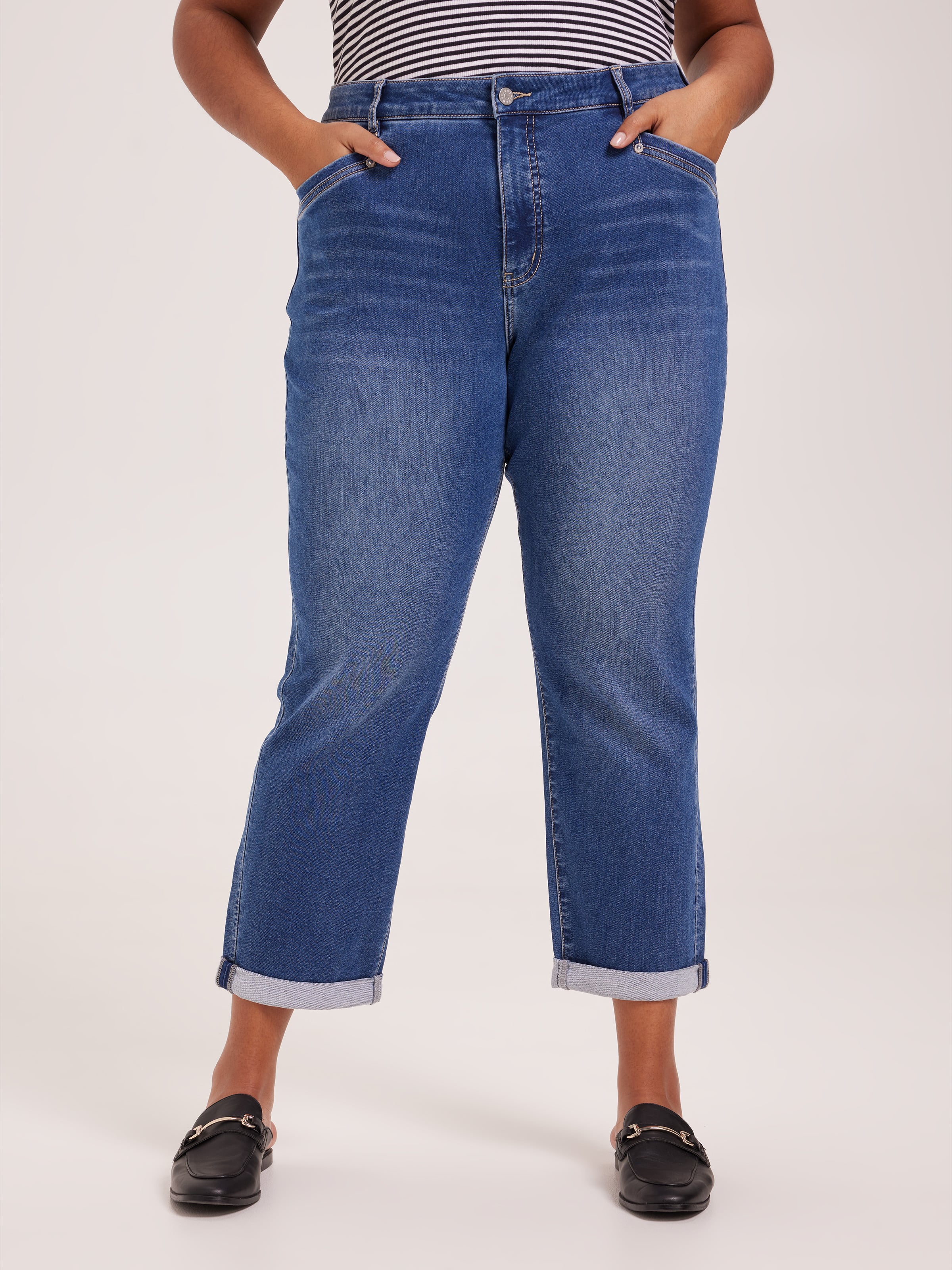 Curve Amaze High Rise Boyfriend Jeans - Just Jeans Online