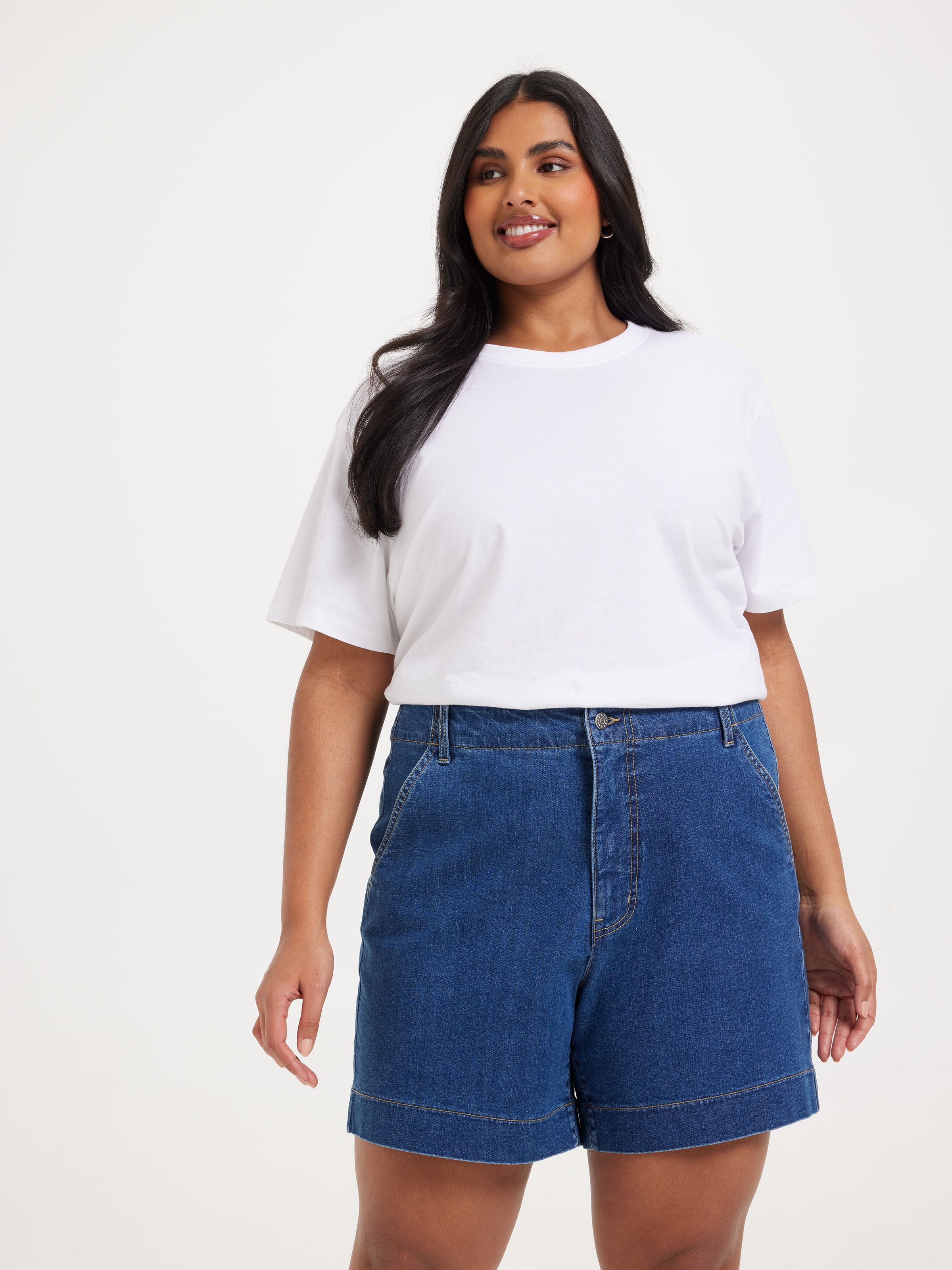 Curve Originals Tailored Bermuda Shorts - Just Jeans Online