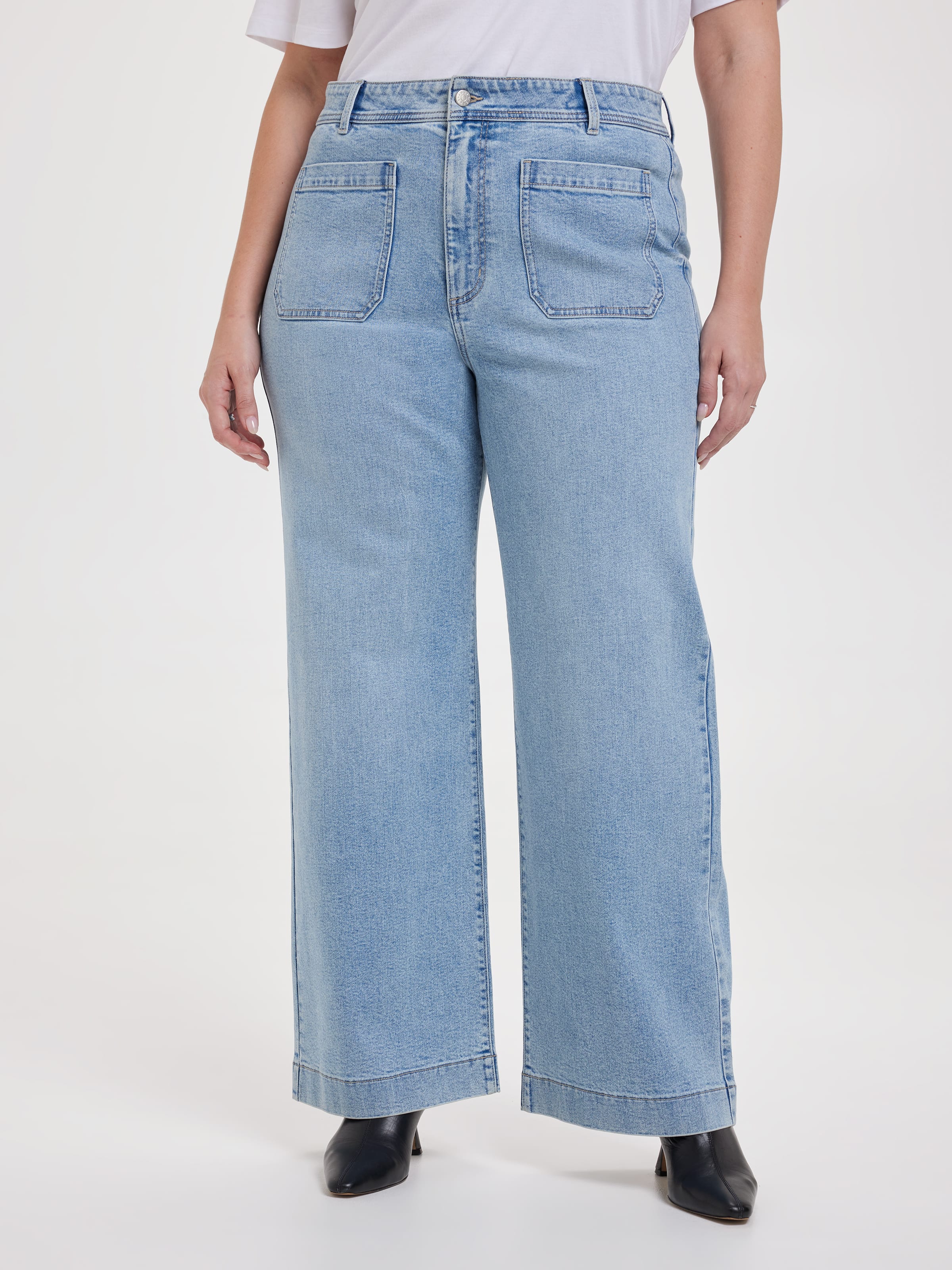 Curve Originals Sky High Wide Leg Jean - Just Jeans Online