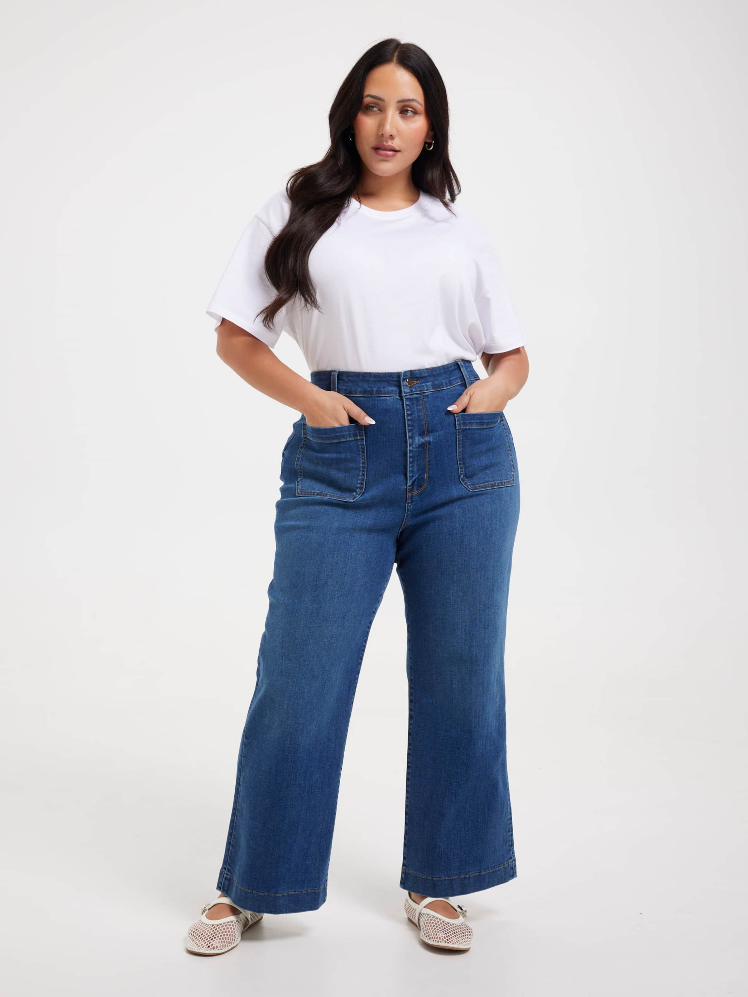 Curve Reformed Sky High Slim Wide Ankle Jean - Just Jeans Online