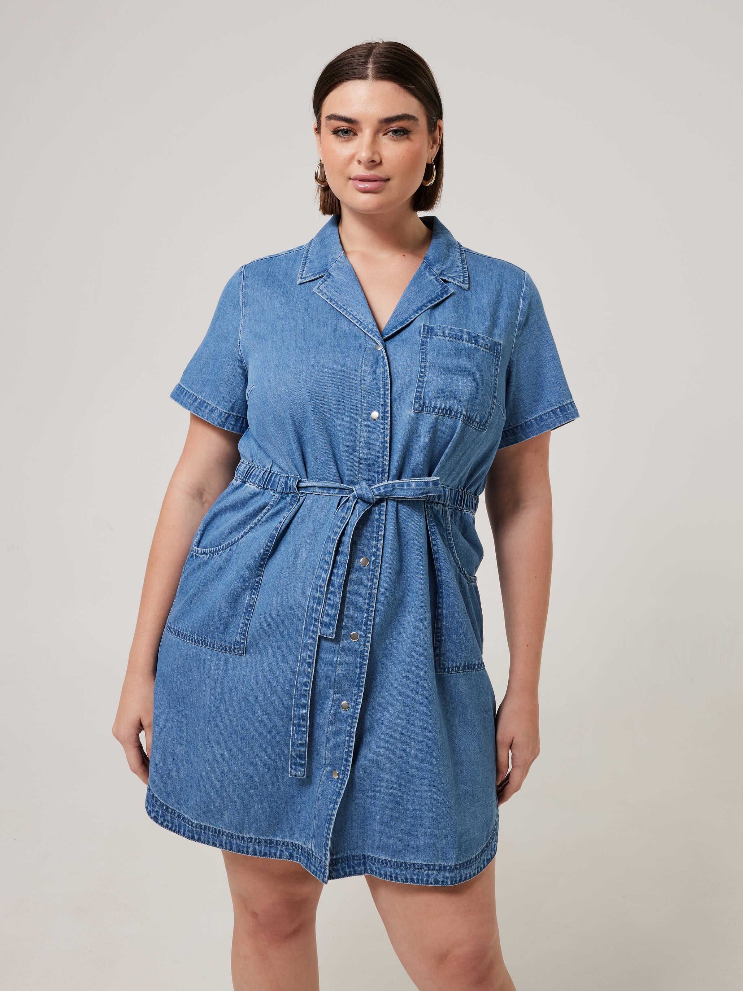 Curve Emma Denim Shopper Dress - Just Jeans Online