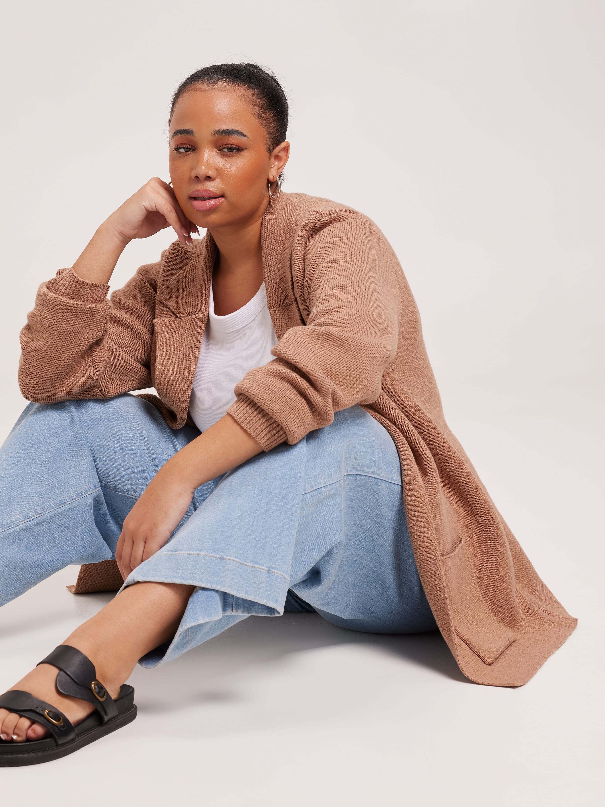 Curve Ruby Textured Knit Blazer - Just Jeans Online