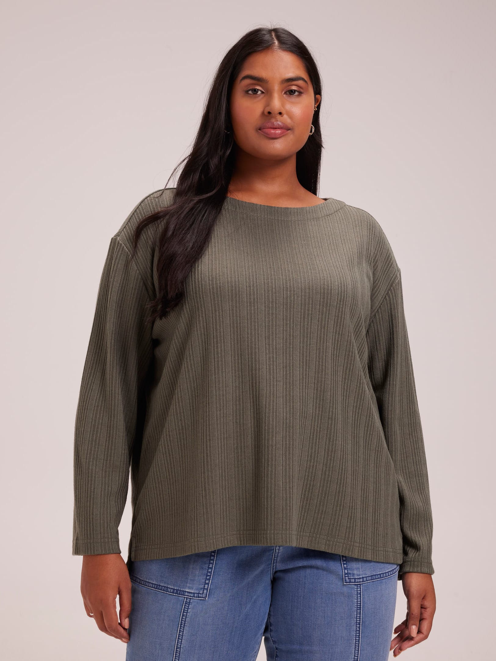 Curve Ivy Boat Neck Top - Just Jeans Online