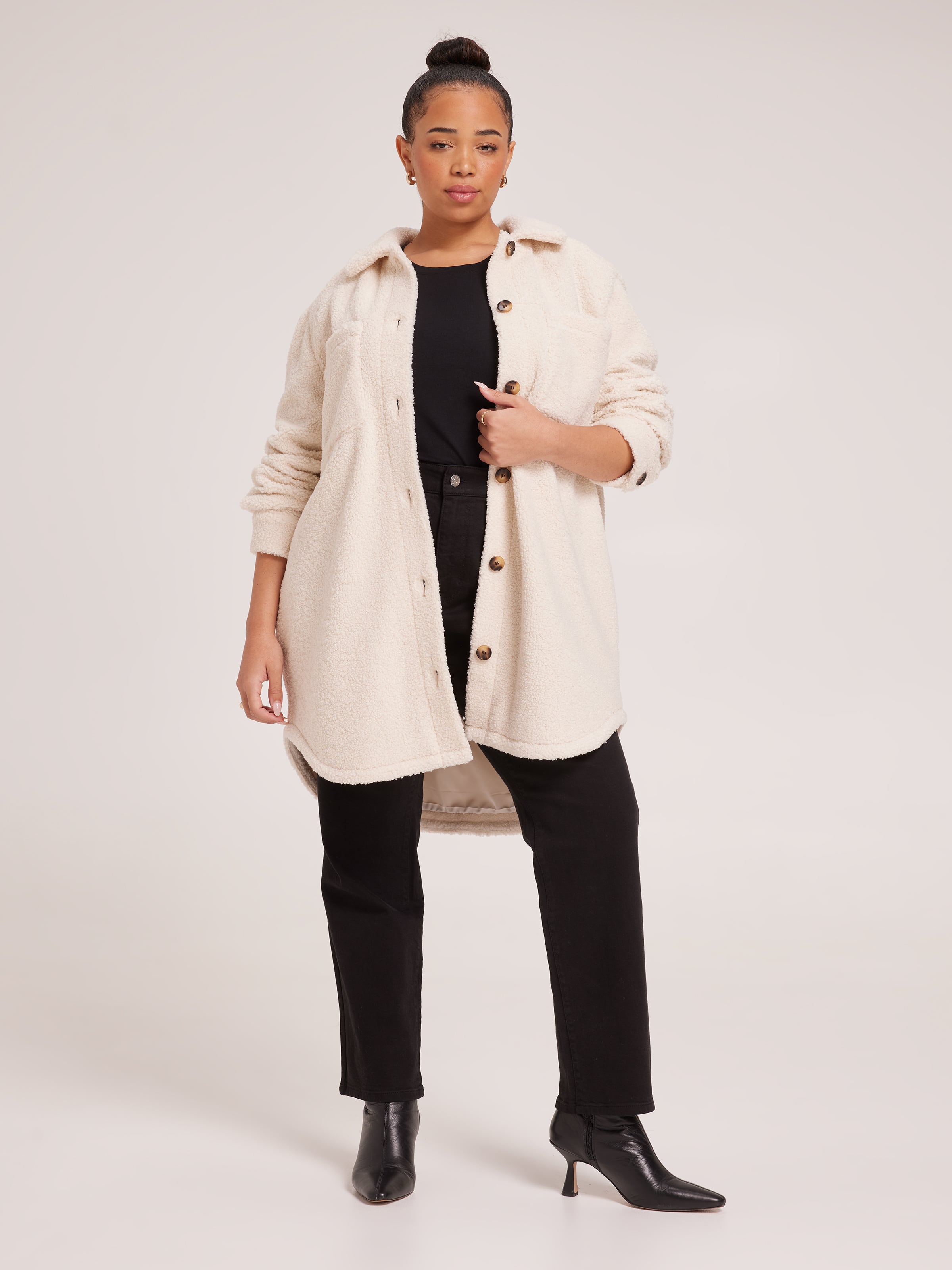 Curve Ellie Teddy Shacket - Just Jeans Online