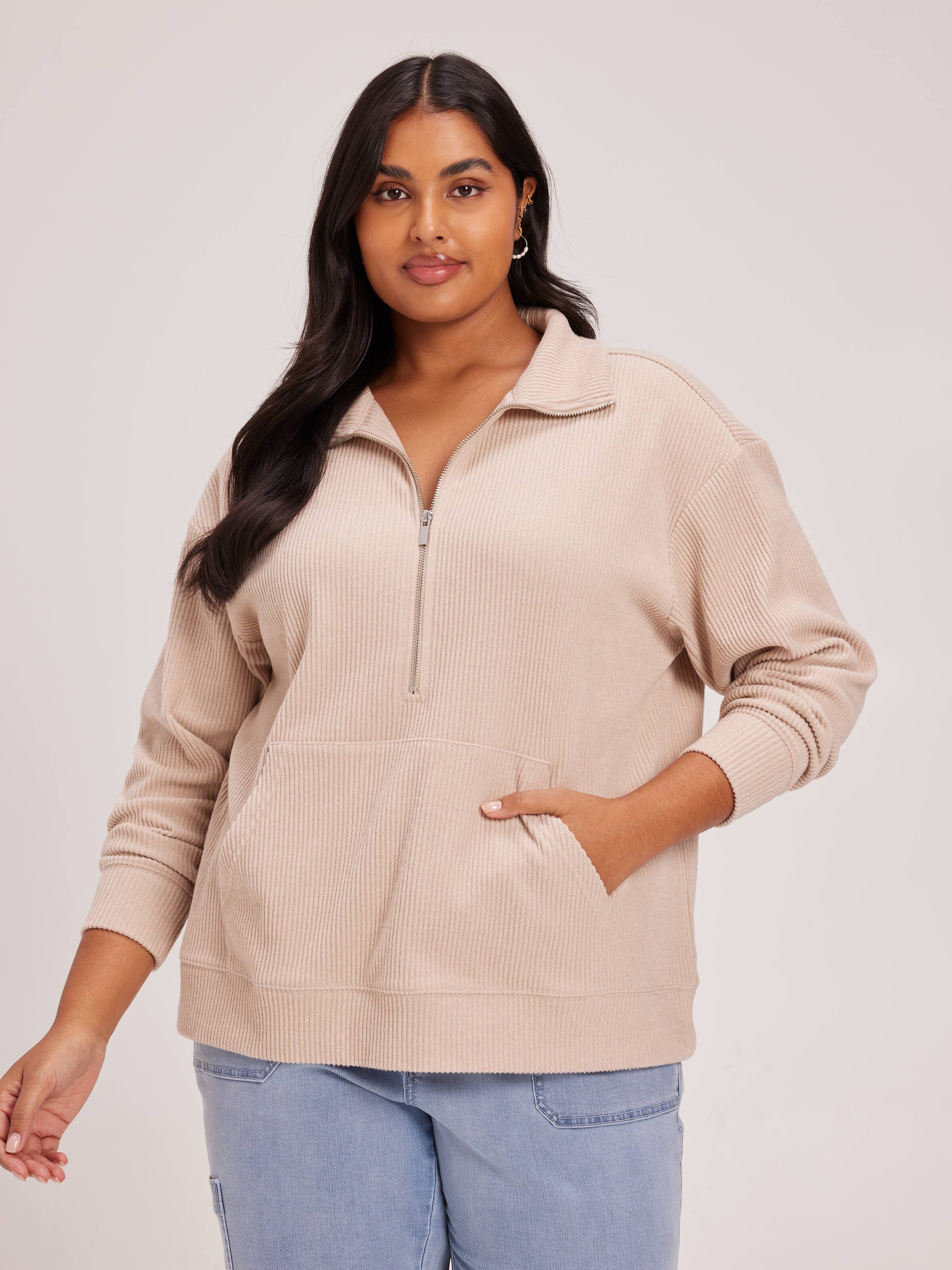 Curve Laura Zip Sweat - Just Jeans Online