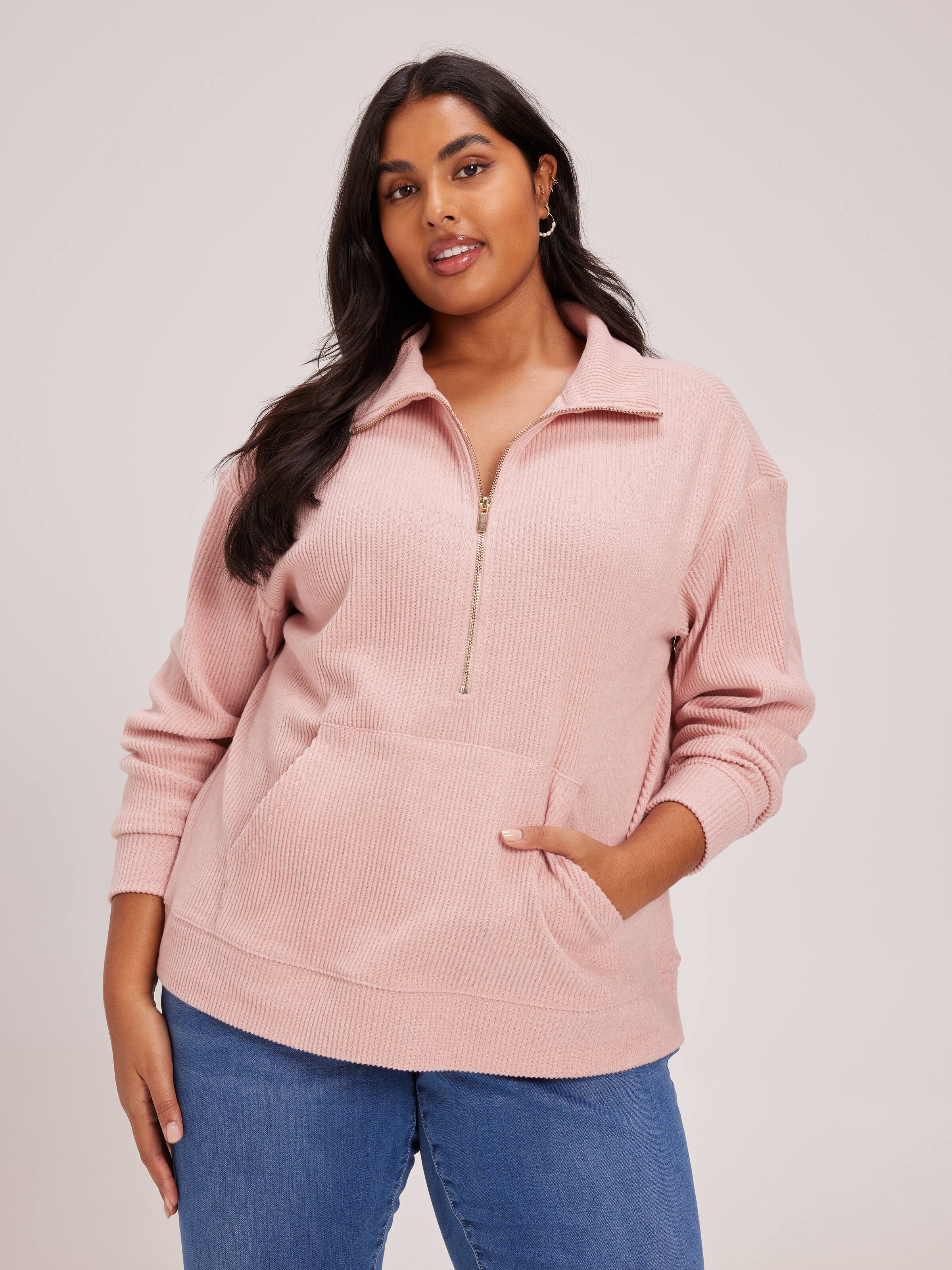 Curve Laura Zip Sweat - Just Jeans Online