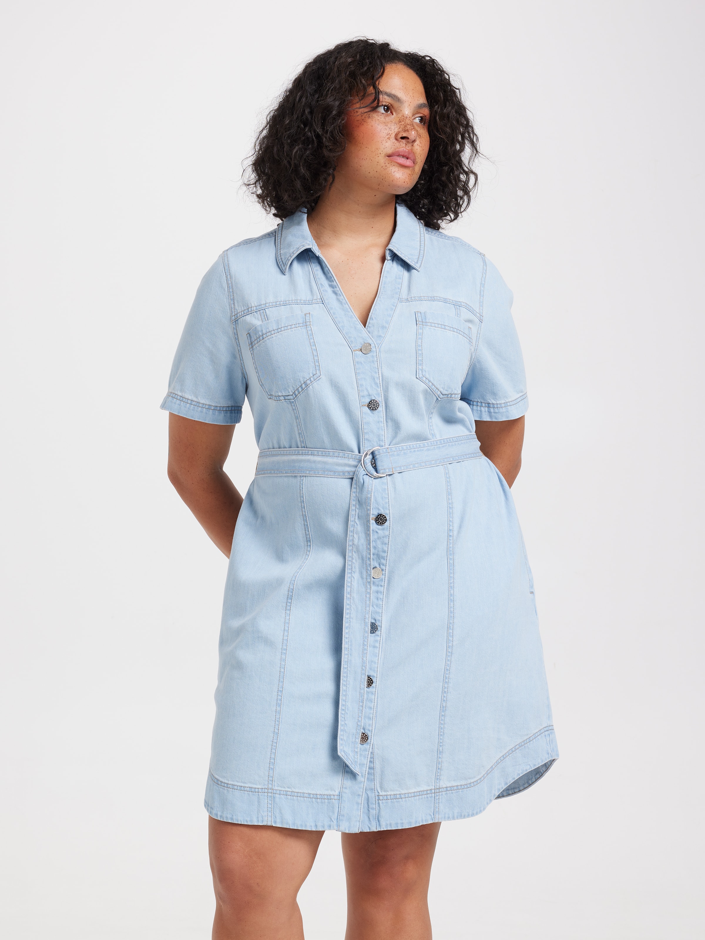 Curve Marcia Shirt Dress - Just Jeans Online