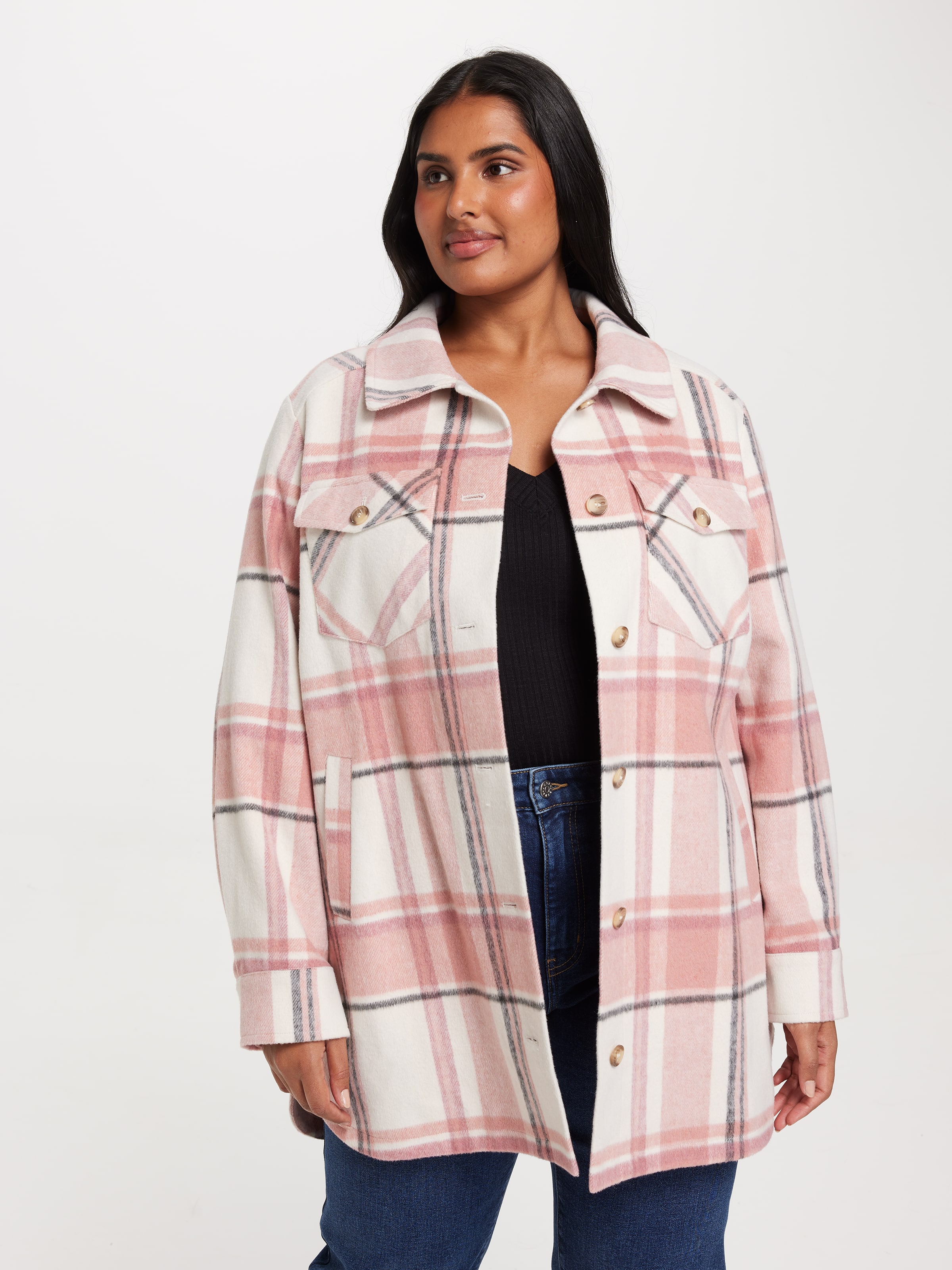 Curve Nicole Mid Shacket - Just Jeans Online