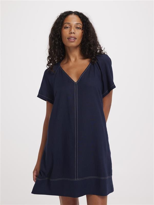 Gabby V Neck Mini Dress - Just Jeans Online