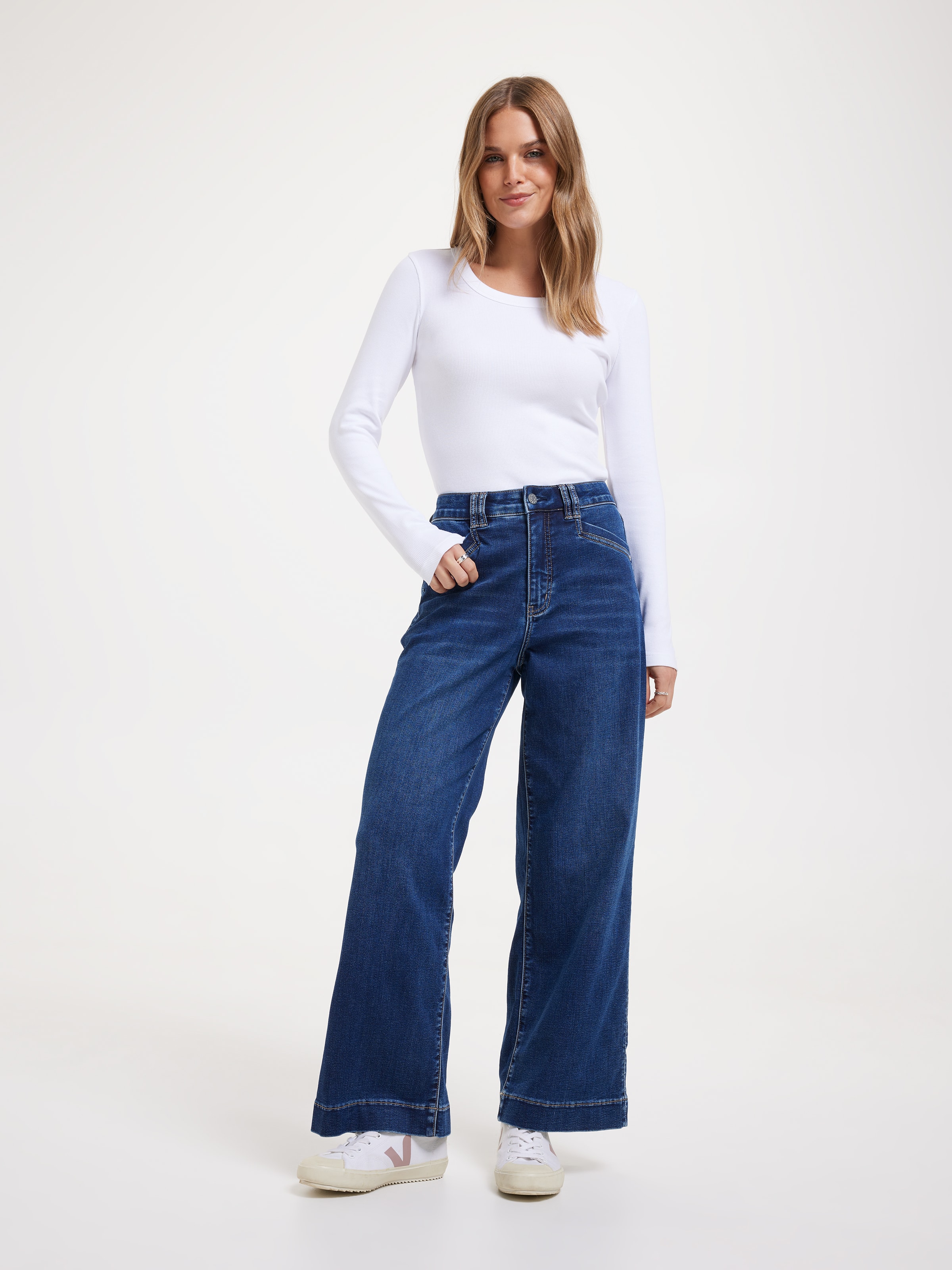 Amaze High Rise Wide Leg Ankle Jean - Just Jeans Online