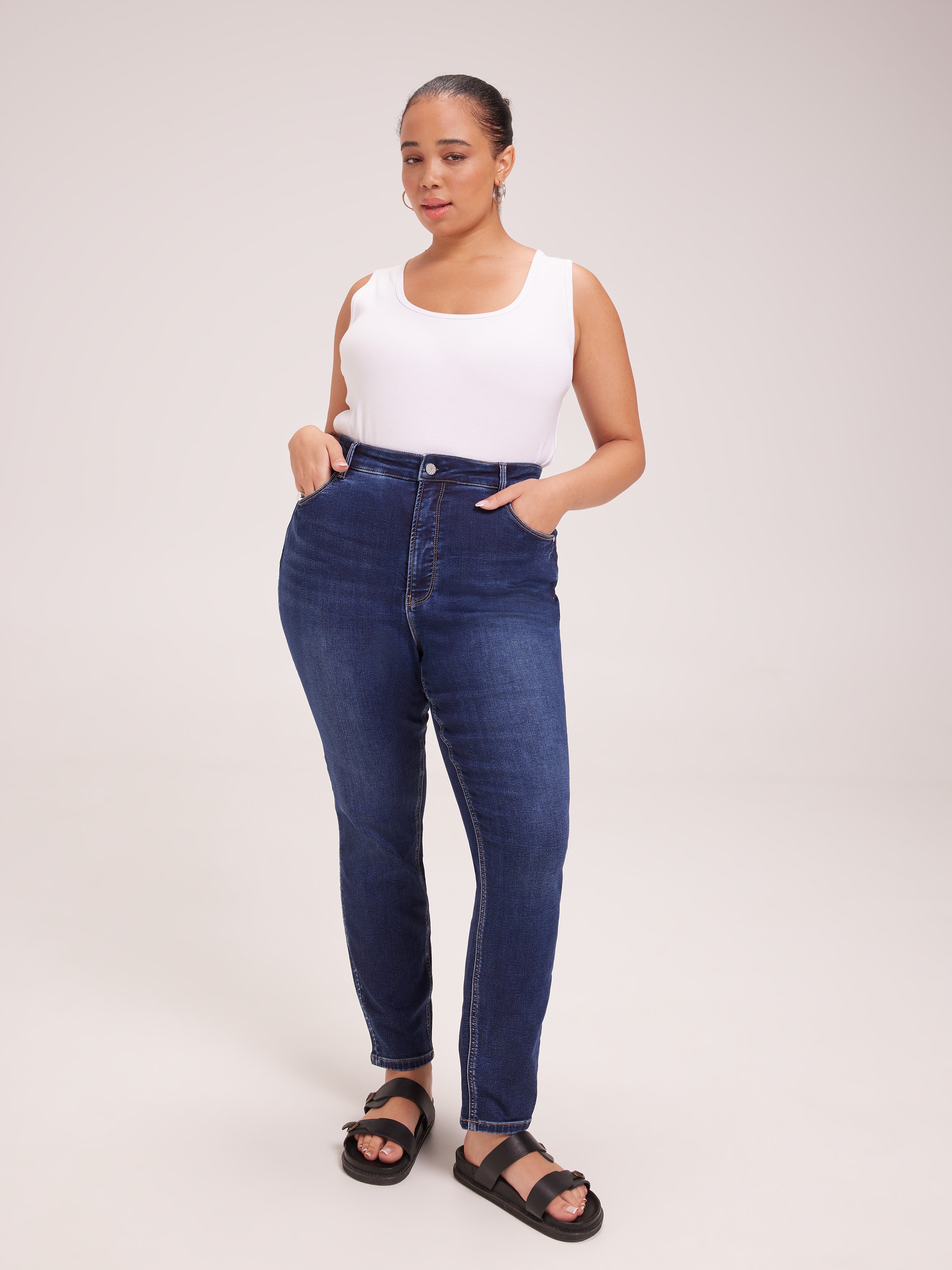 Curve Amaze High Rise Skinny Ankle Jean Moody Indigo - Just Jeans Online