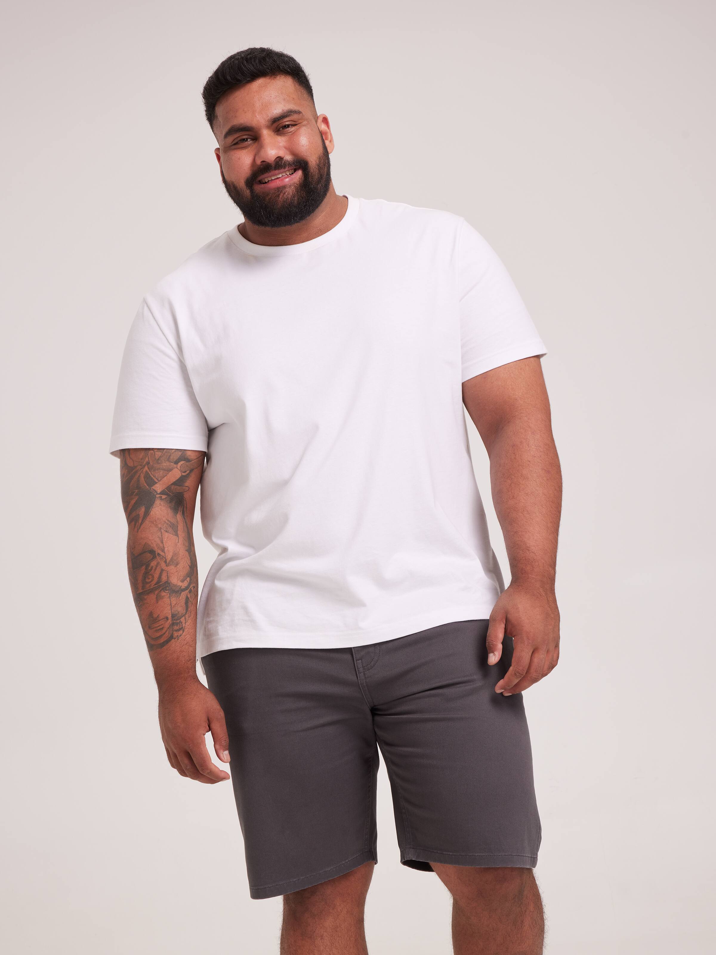 Extended Slim 5 Pocket Short Graphite - Just Jeans Online