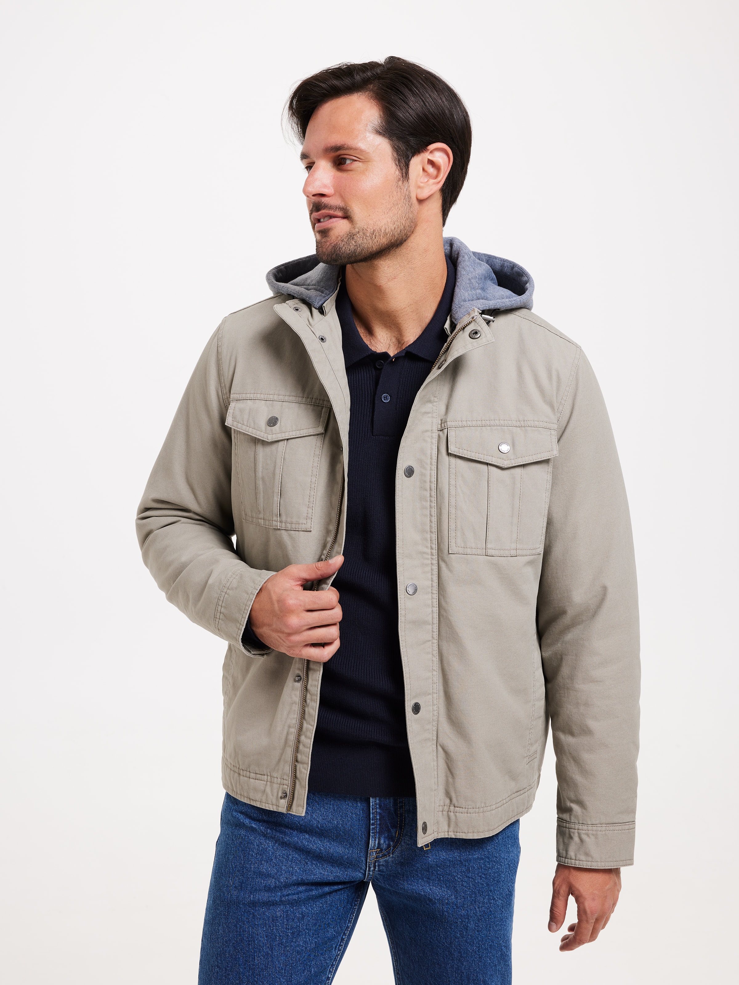 Archer Zip Thru Jacket Warm Clay - Just Jeans Online