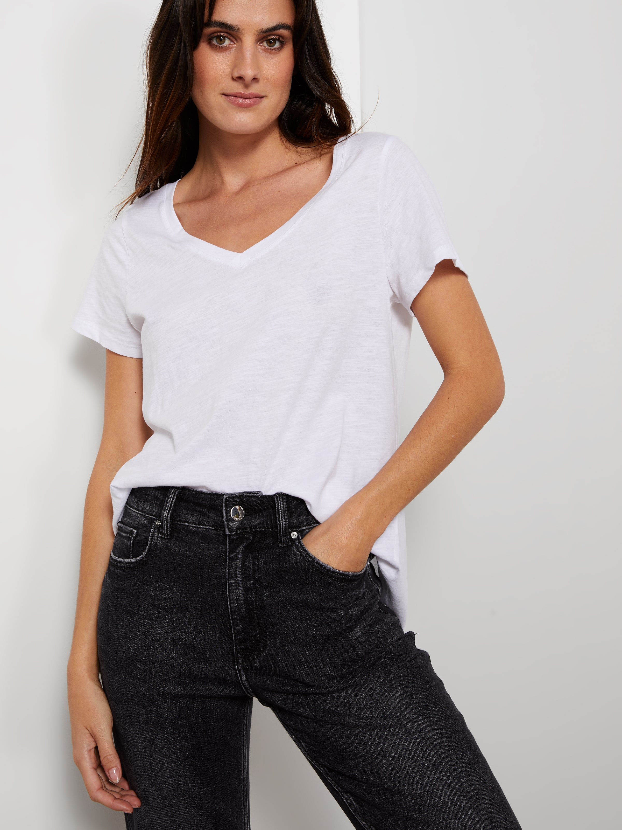 Perfect V Neck Boyfriend Tee - Just Jeans Online