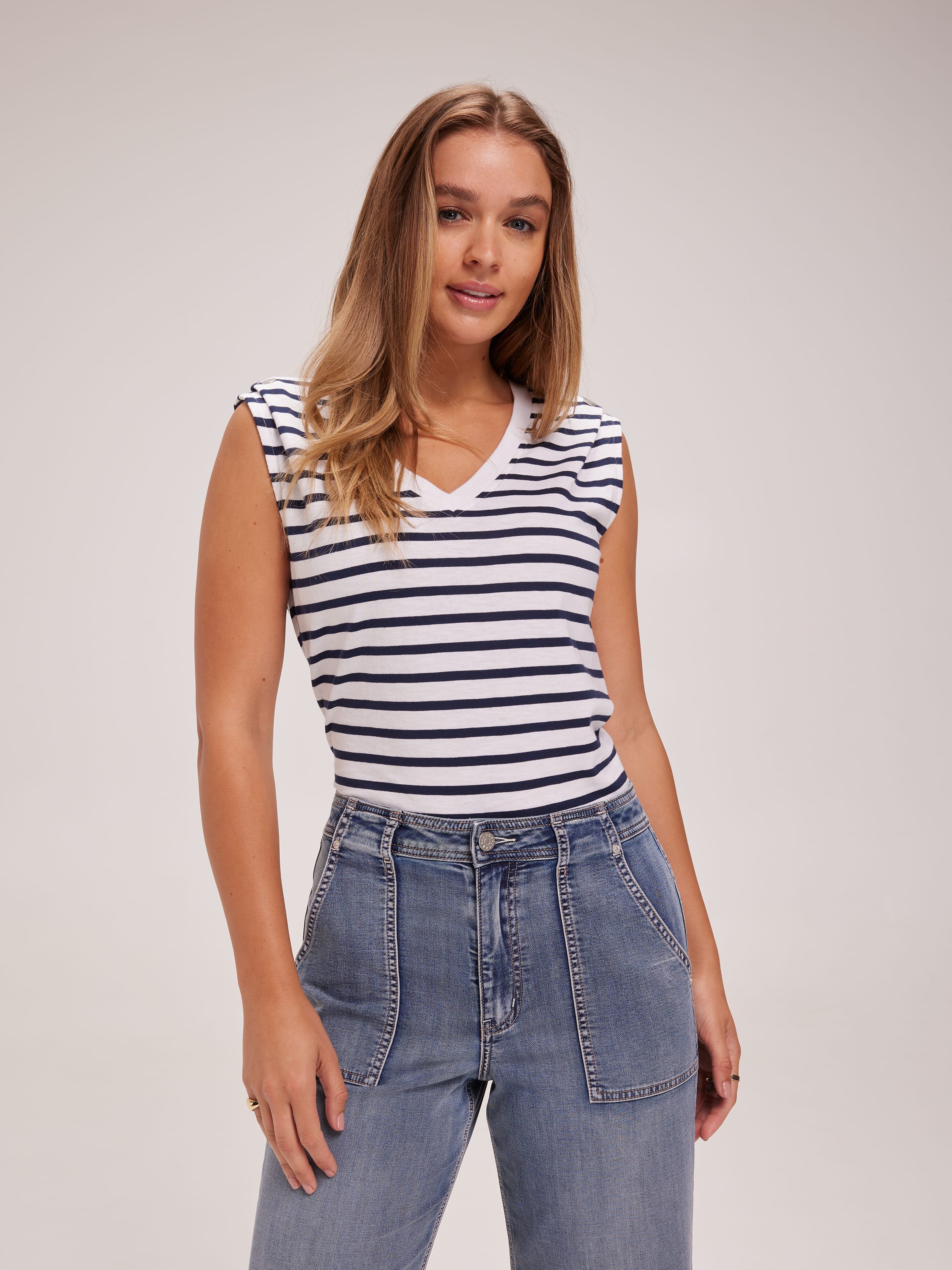 Lila V-Neck Button Top - Just Jeans Online