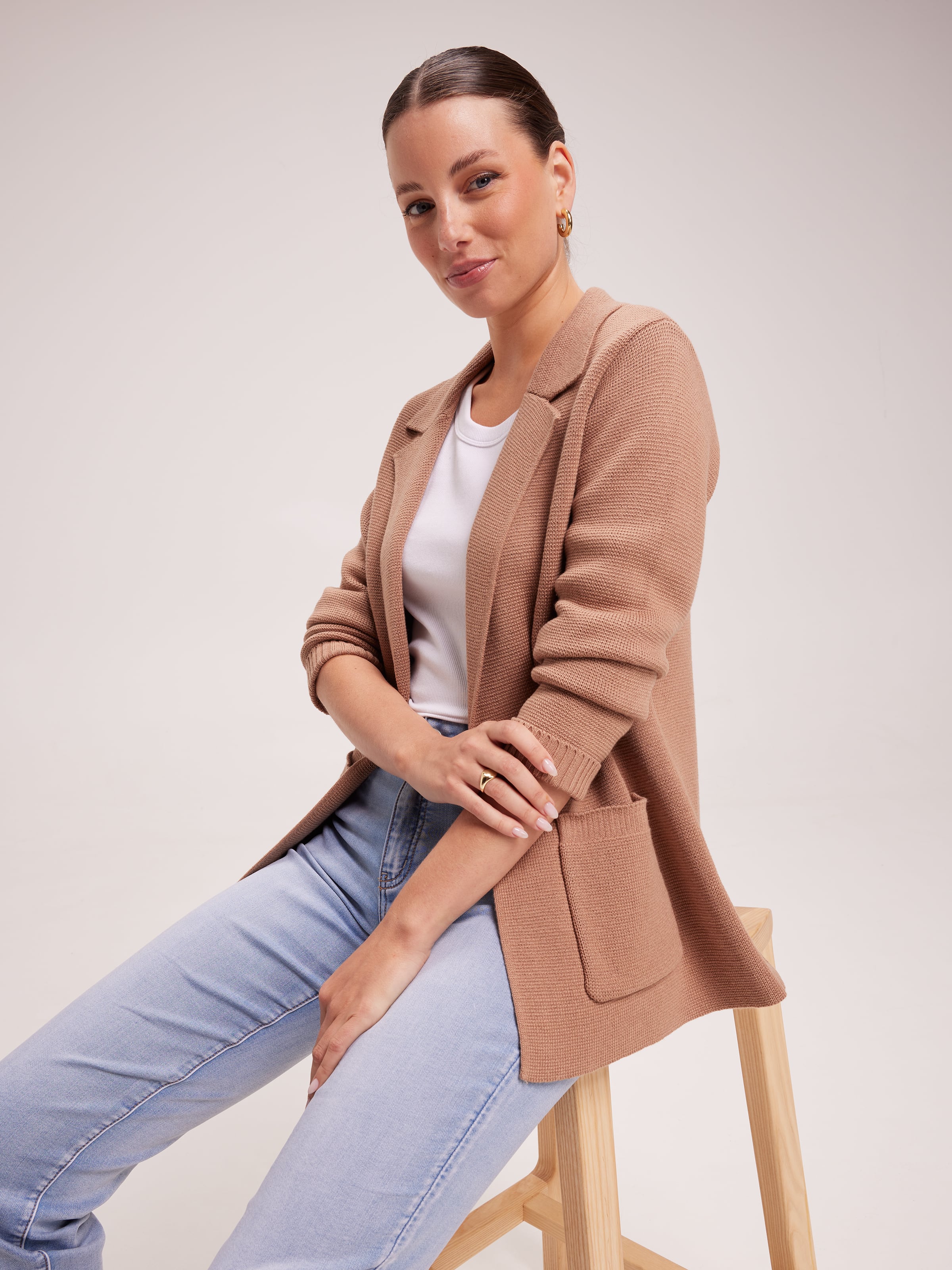 Ruby Textured Knit Blazer - Just Jeans Online