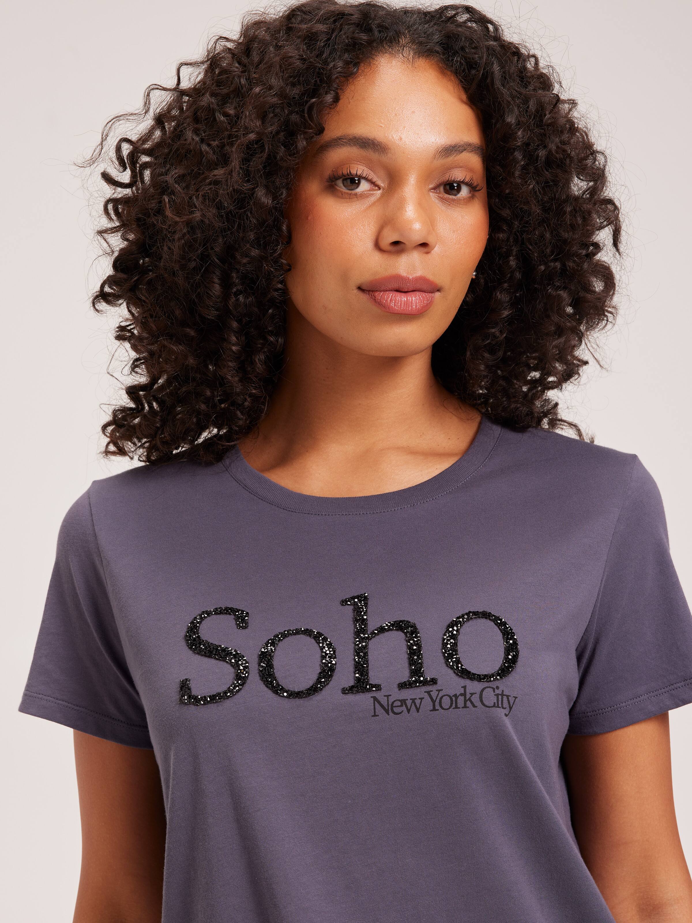 Tara Knit Tee Slate Soho - Just Jeans Online