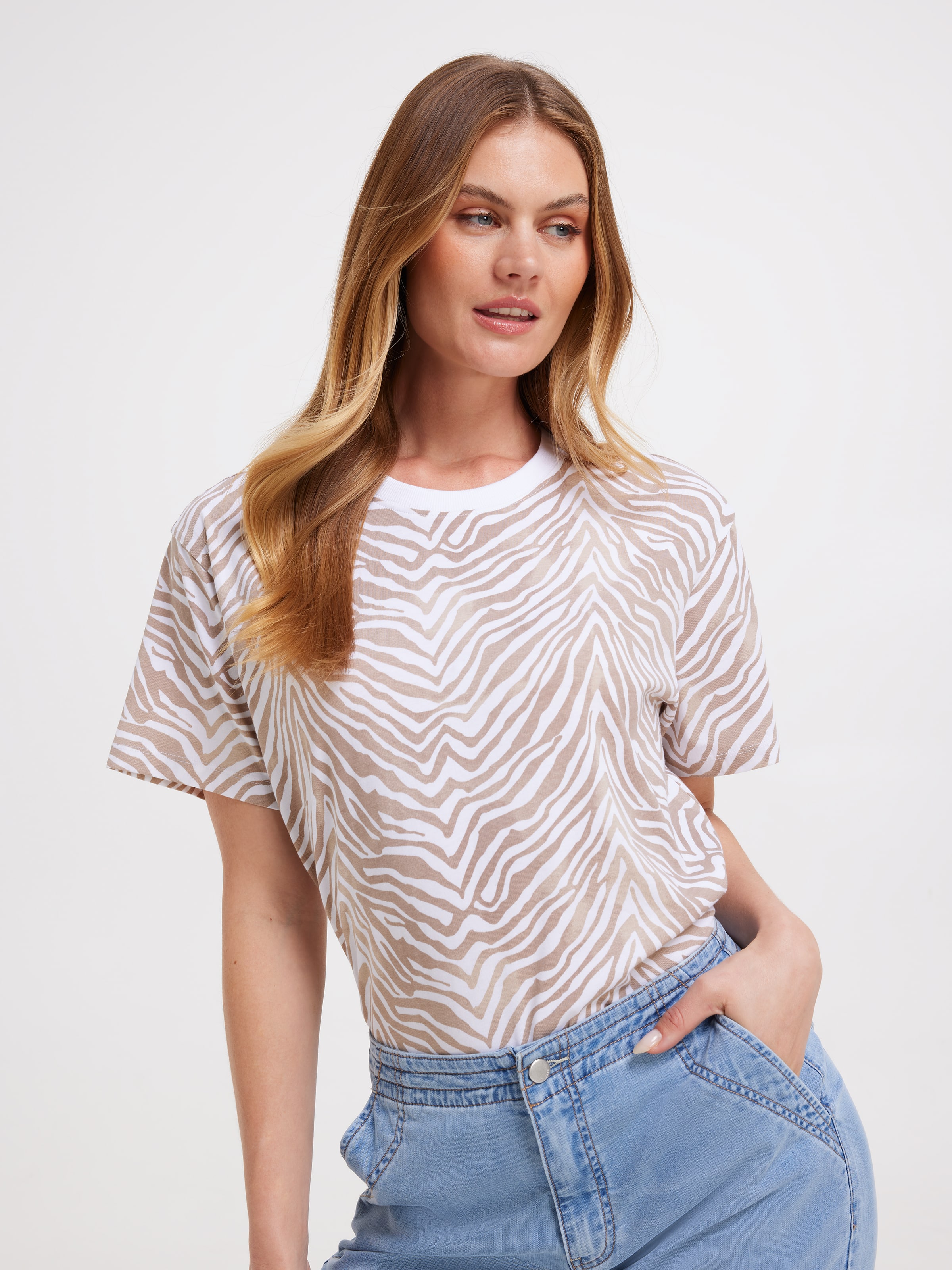 Everyday Regular Tee Zebra - Just Jeans Online