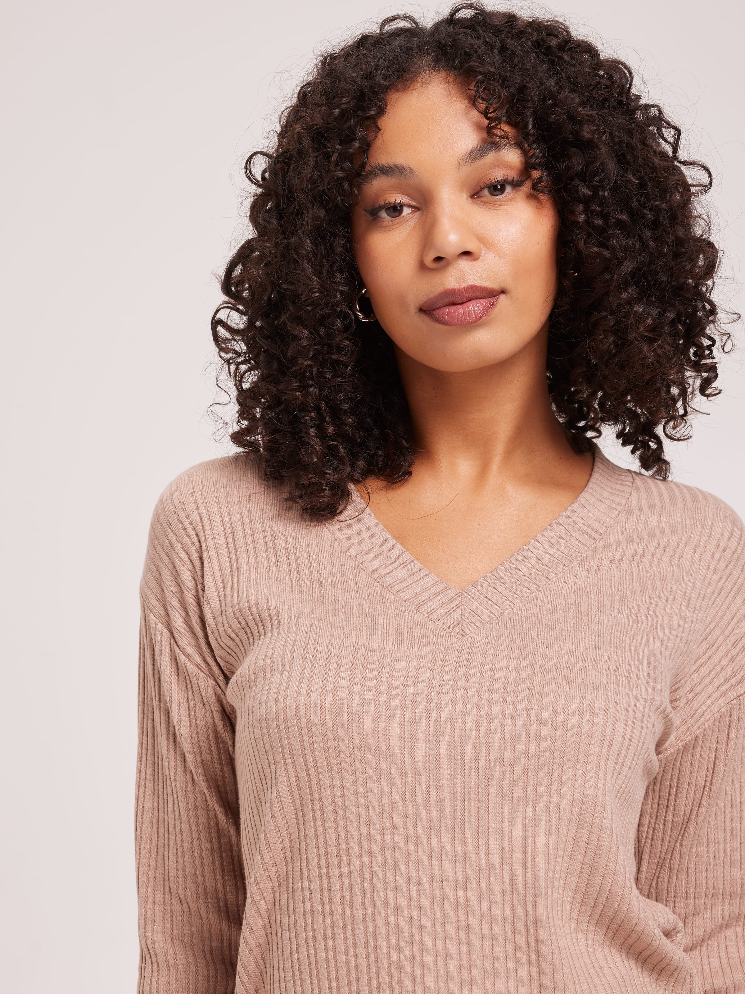 Emily V Neck Top Camel - Just Jeans Online