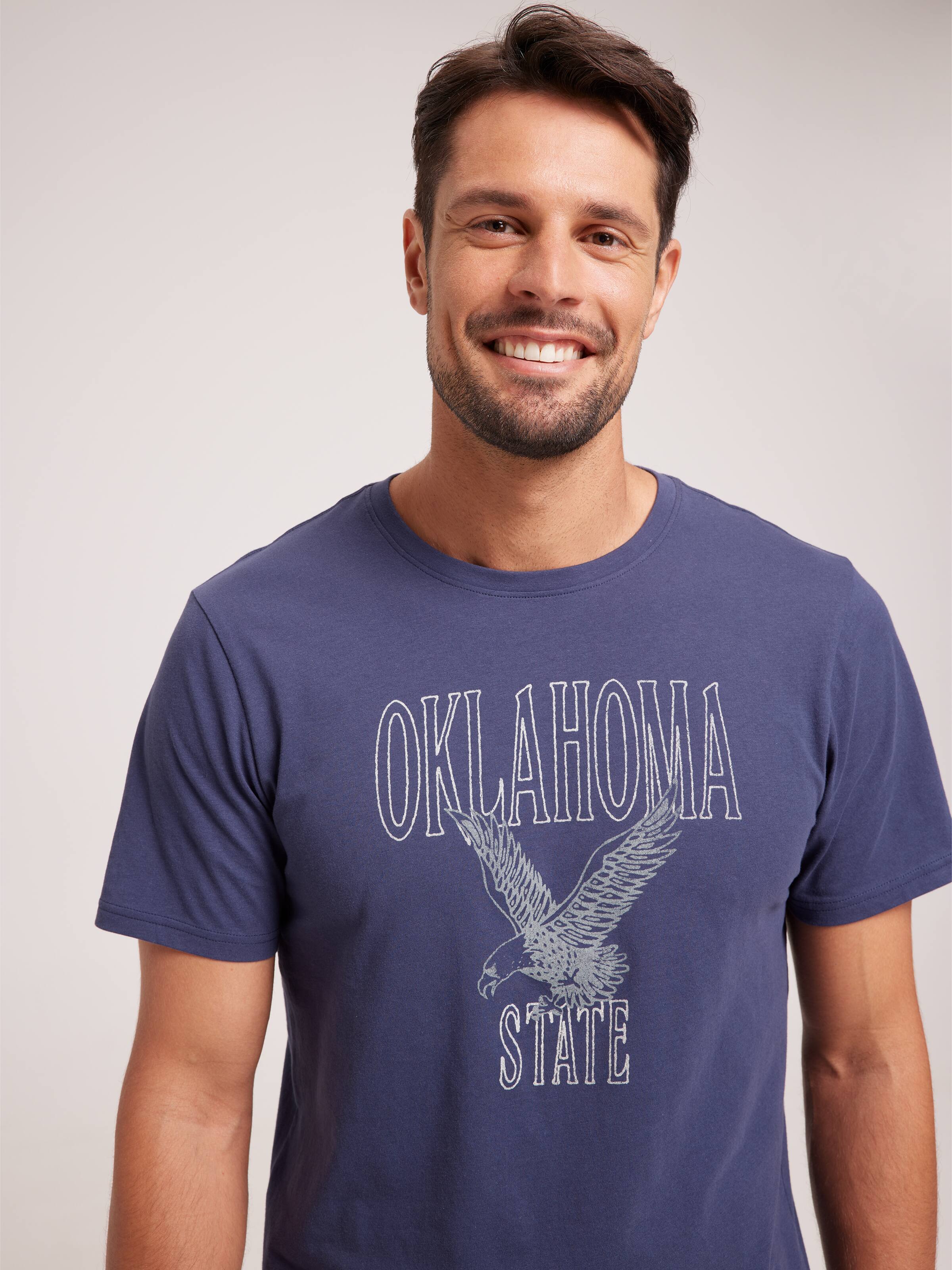 Eagle Oklahoma Tee Storm Blue - Just Jeans Online
