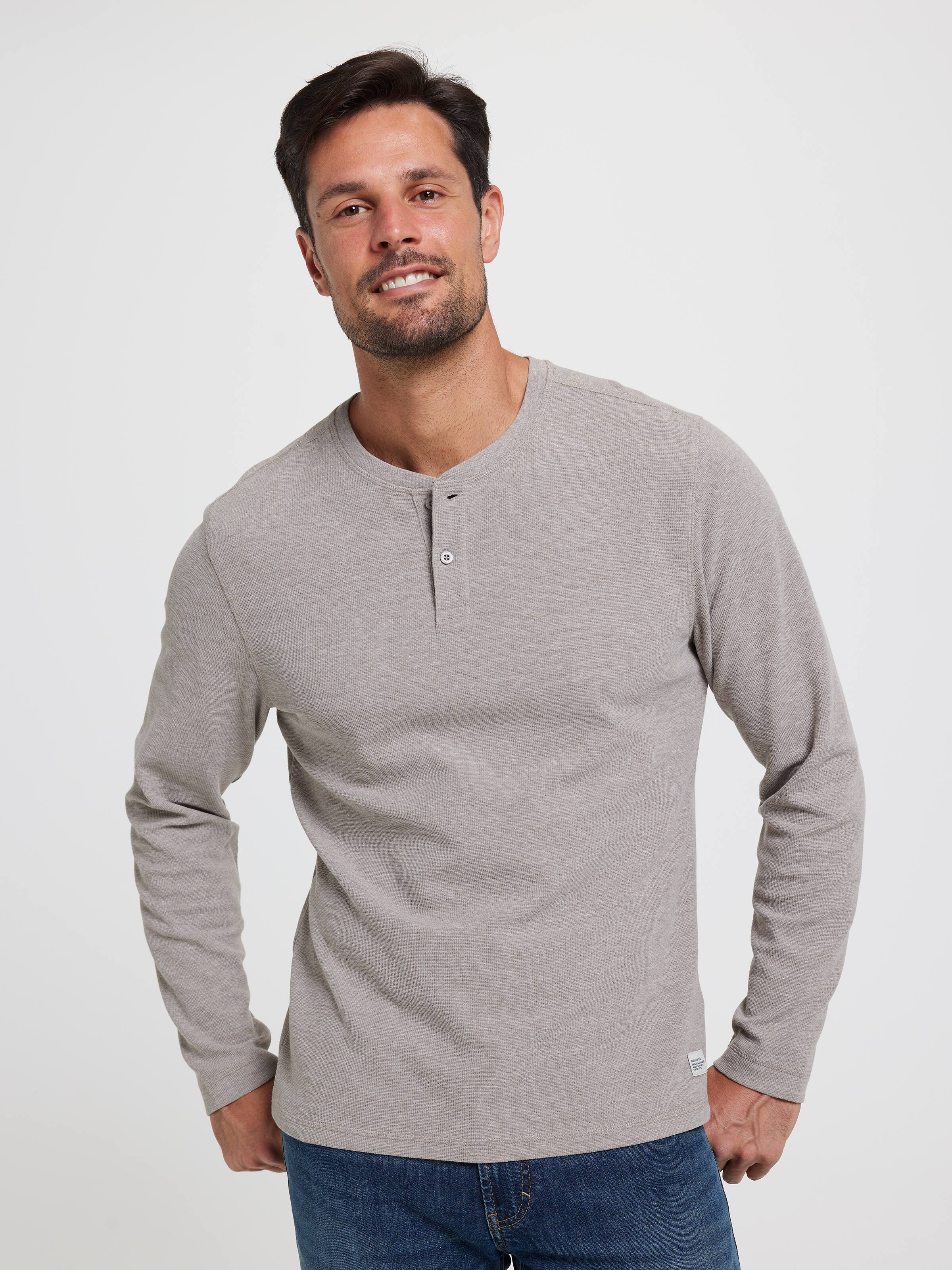 Classic Henley Long Sleeve Tee - Just Jeans Online