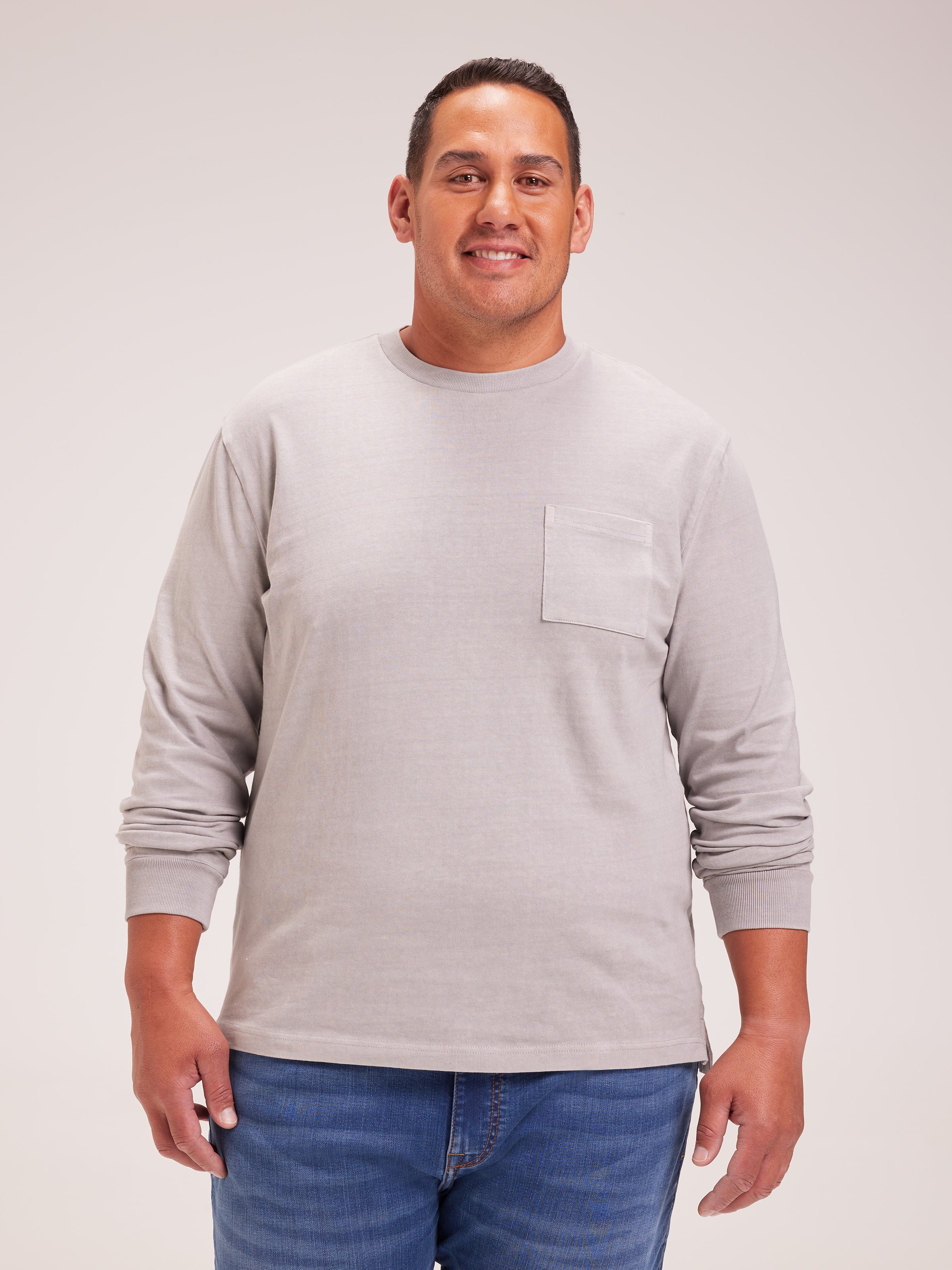 Extended Long Sleeve Casual Fit Tee - Just Jeans Online