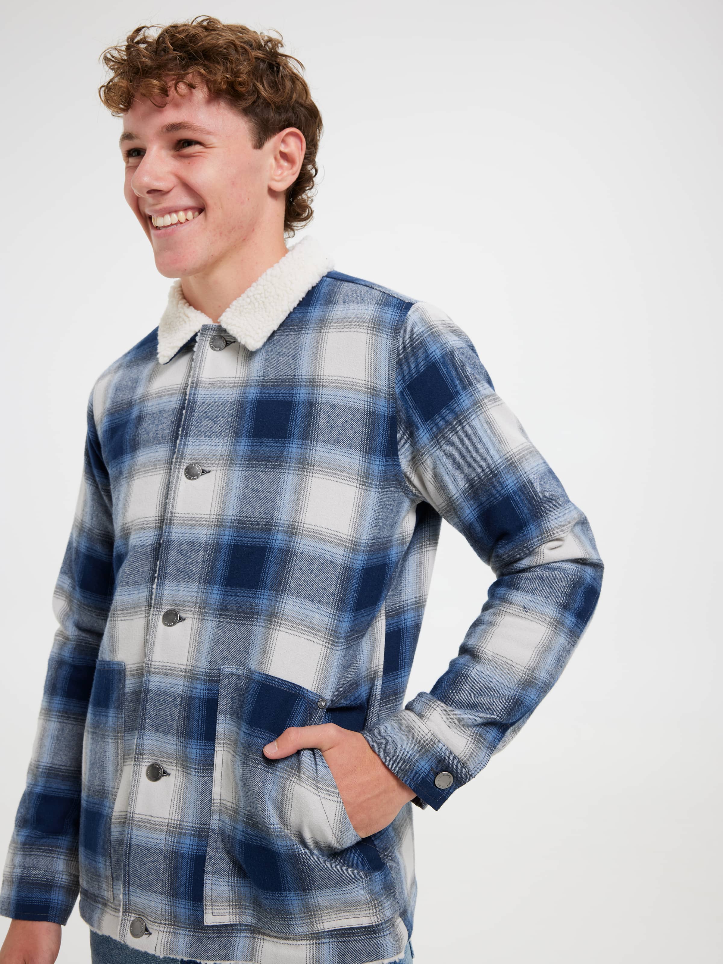 Boys Sherpa Shacket - Just Jeans Online