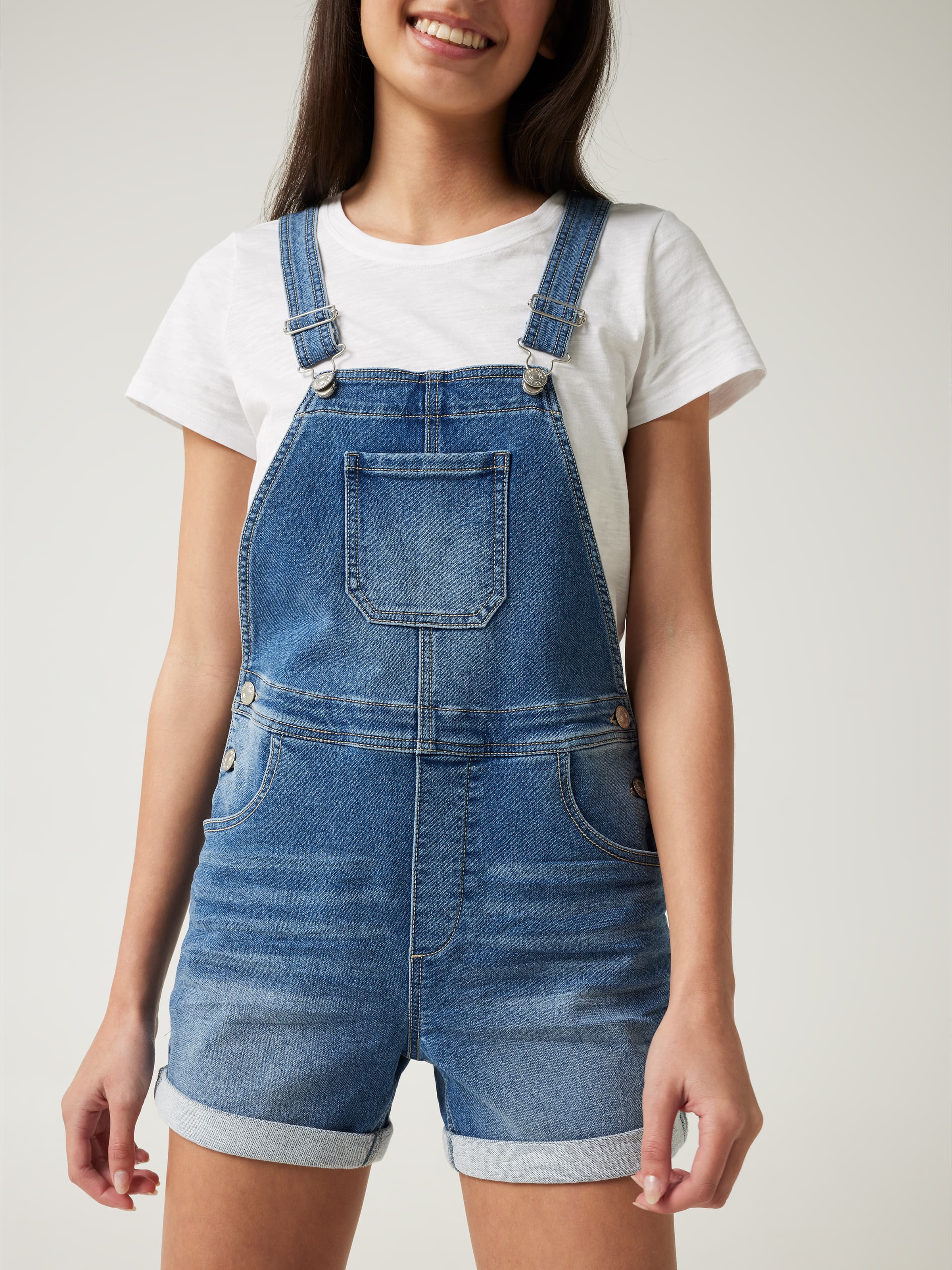 Girls Amaze Dungaree Short - Just Jeans Online