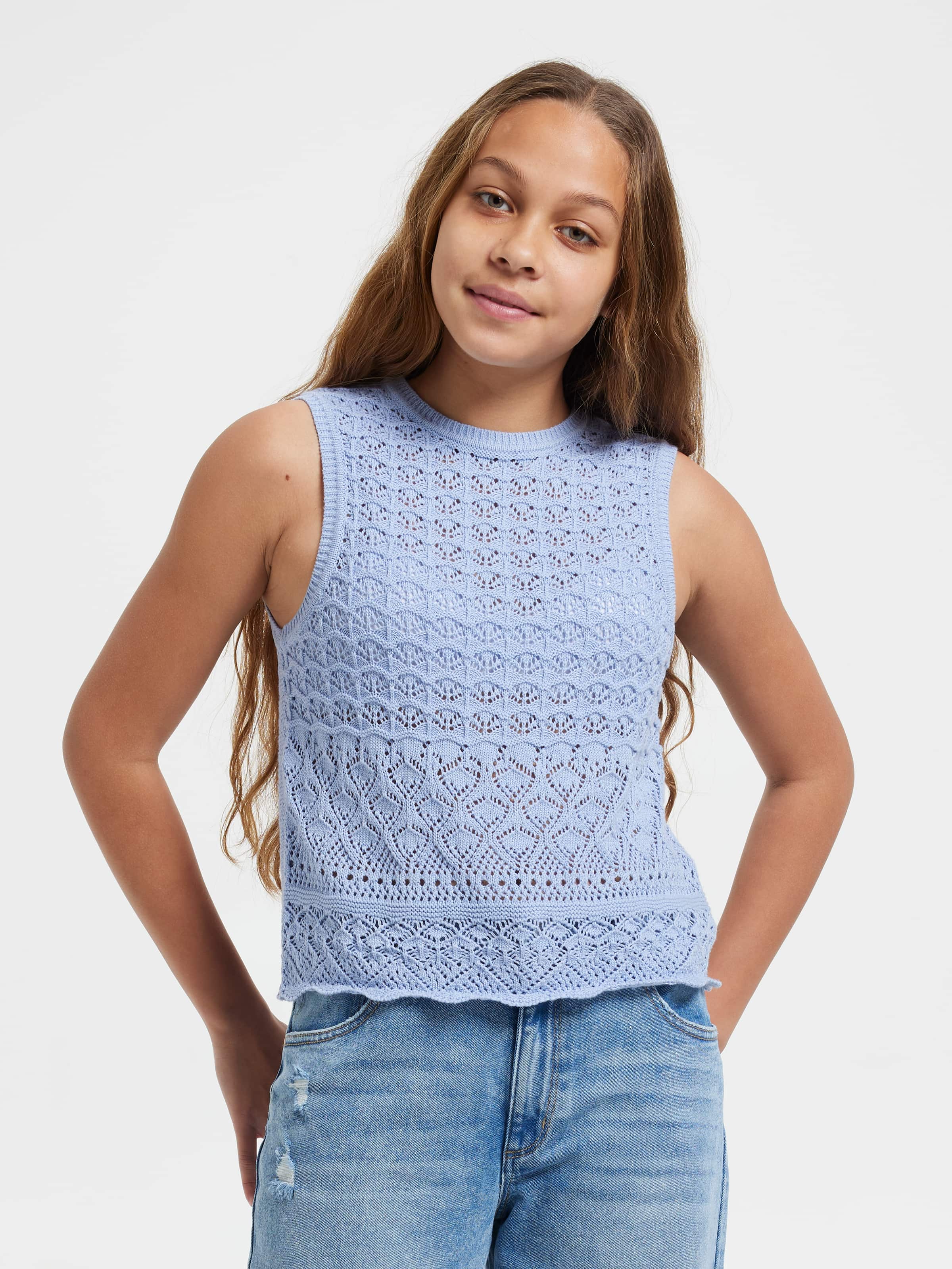 Girls Hazel Crochet Top - Just Jeans Online