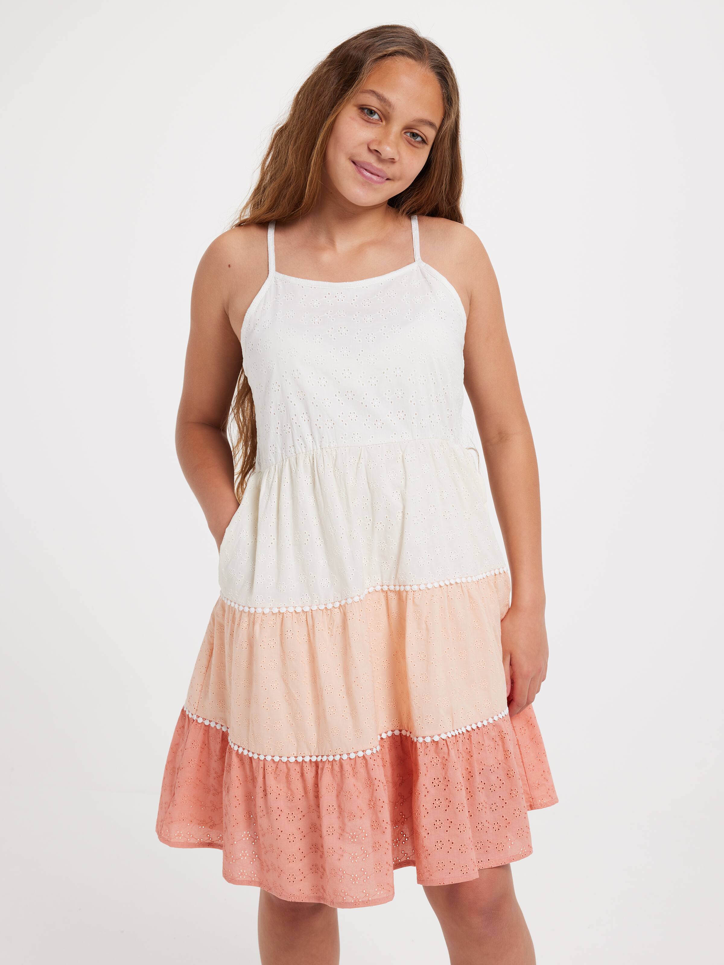 Girls Grace Broderie Dress - Just Jeans Online