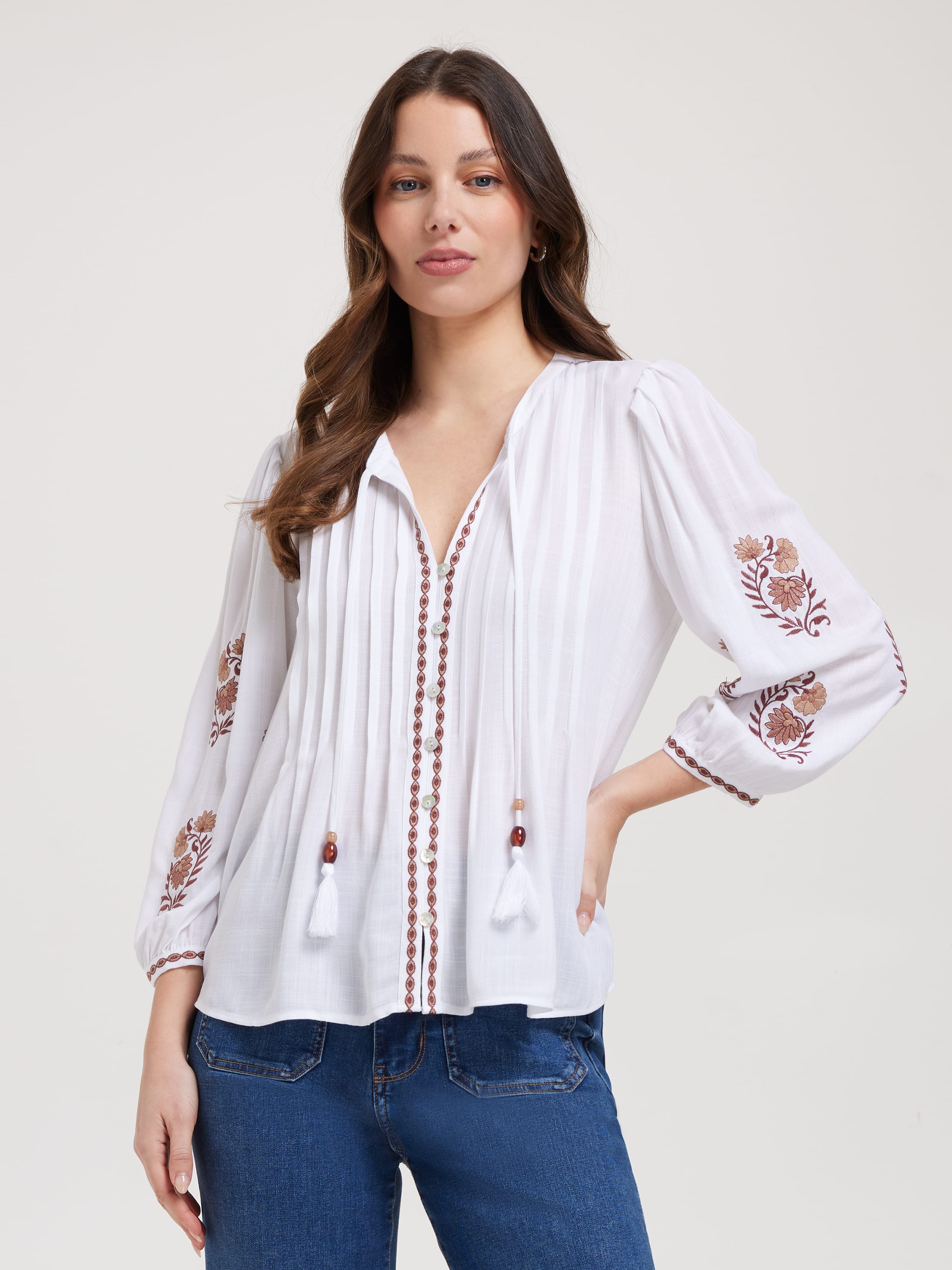 Frankie Button Through Top - Just Jeans Online